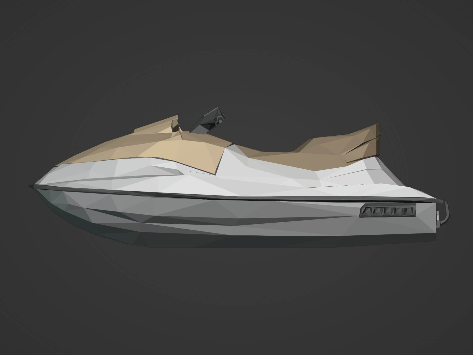 Low Poly Jetski - 3D Model by Ocstard