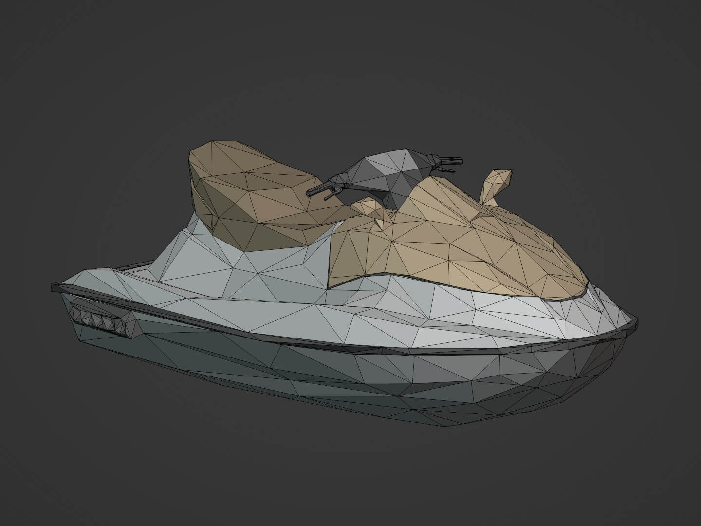 Low Poly Jetski - 3D Model by Ocstard
