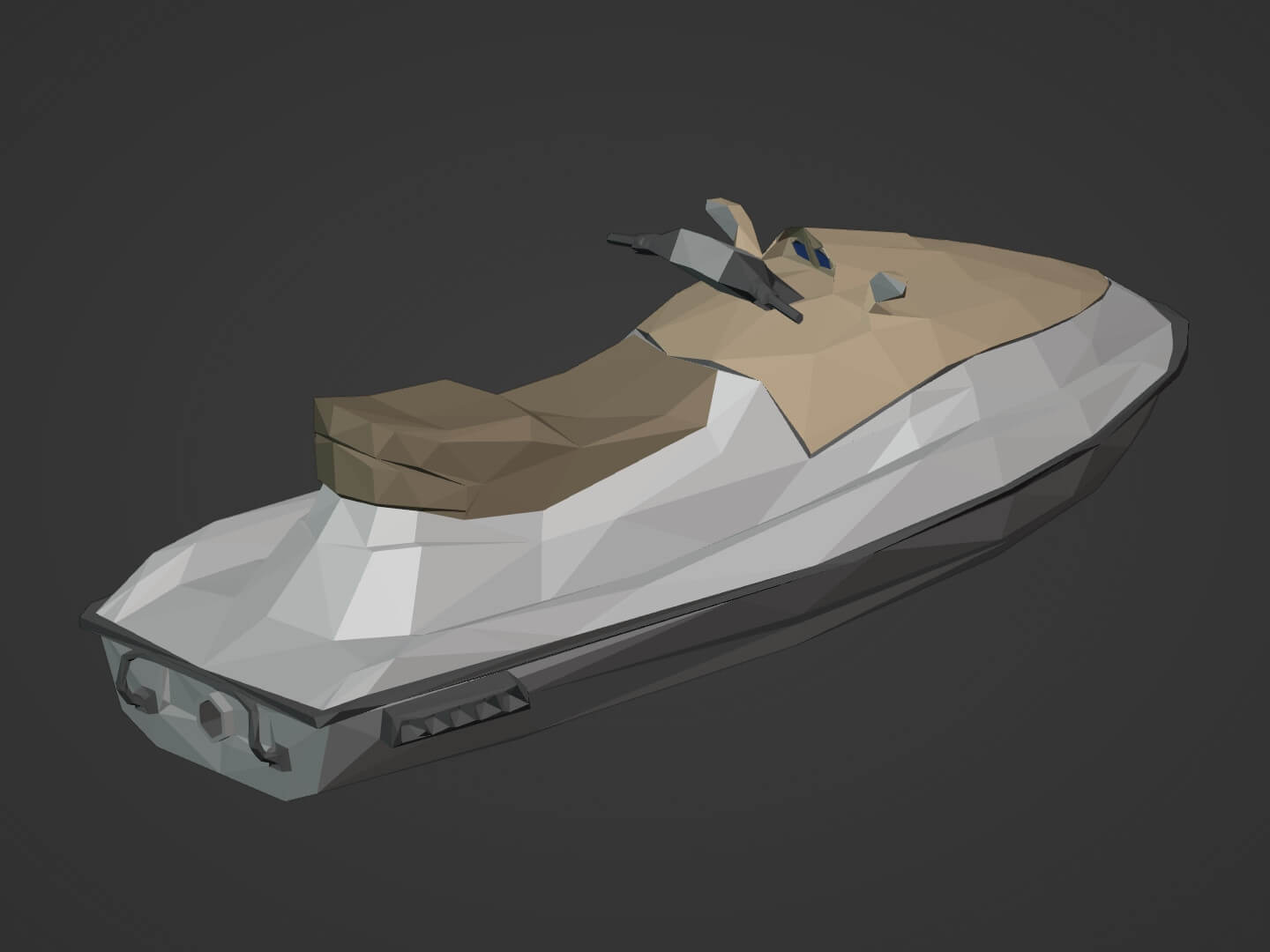 Low Poly Jetski - 3D Model by Ocstard