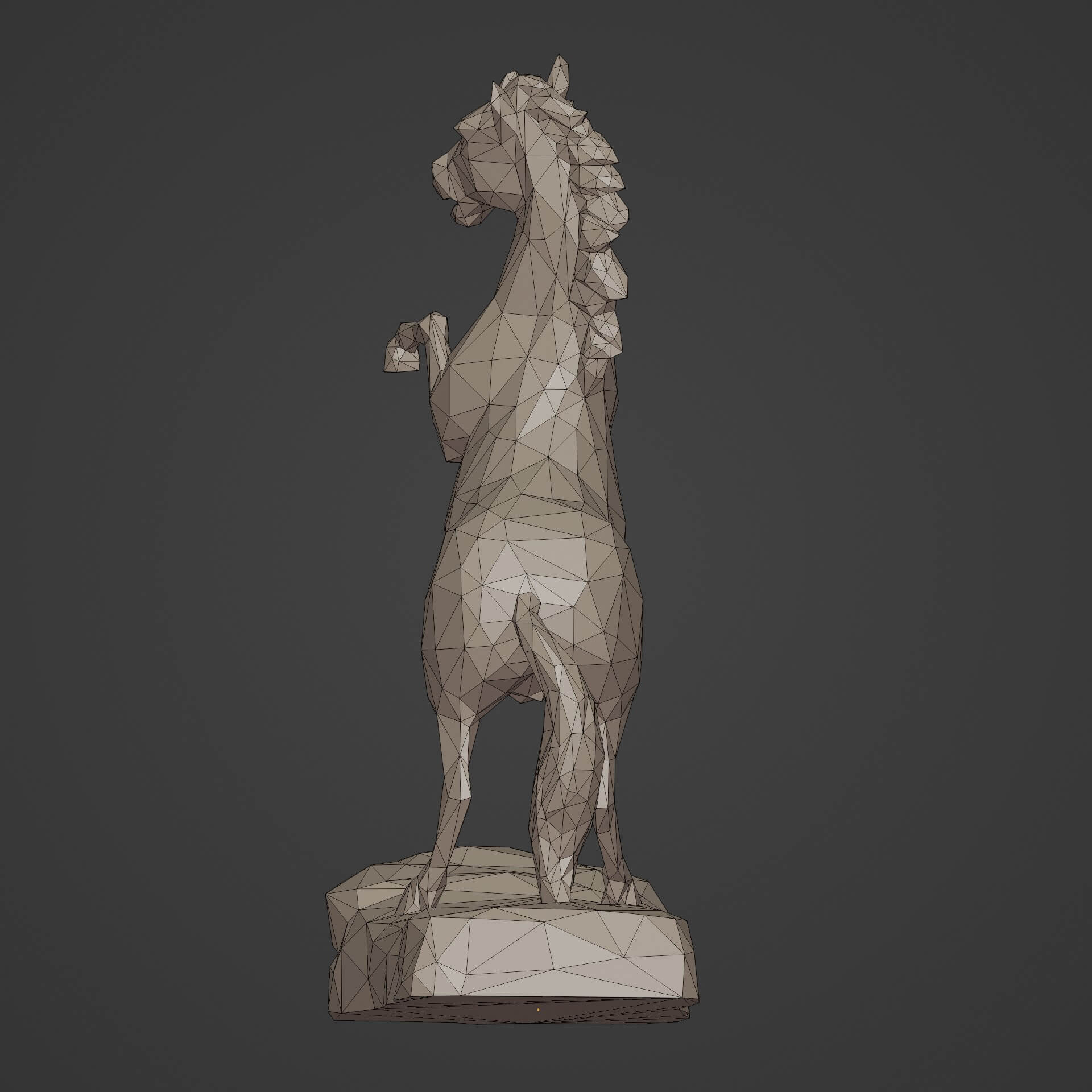 Polygonal Animal Statues -- Bear - Eagle - Bull - Horse 3D Model by Ocstard