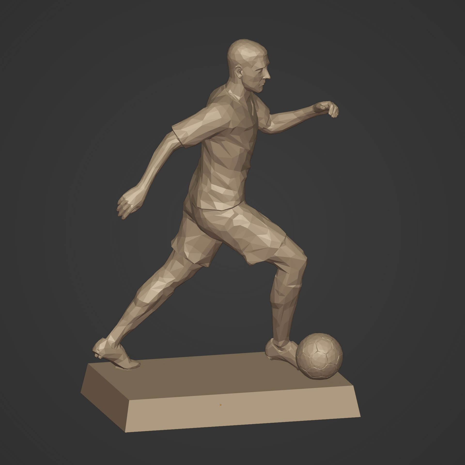 Polygonal Soccer Player - 3D Model by Ocstard