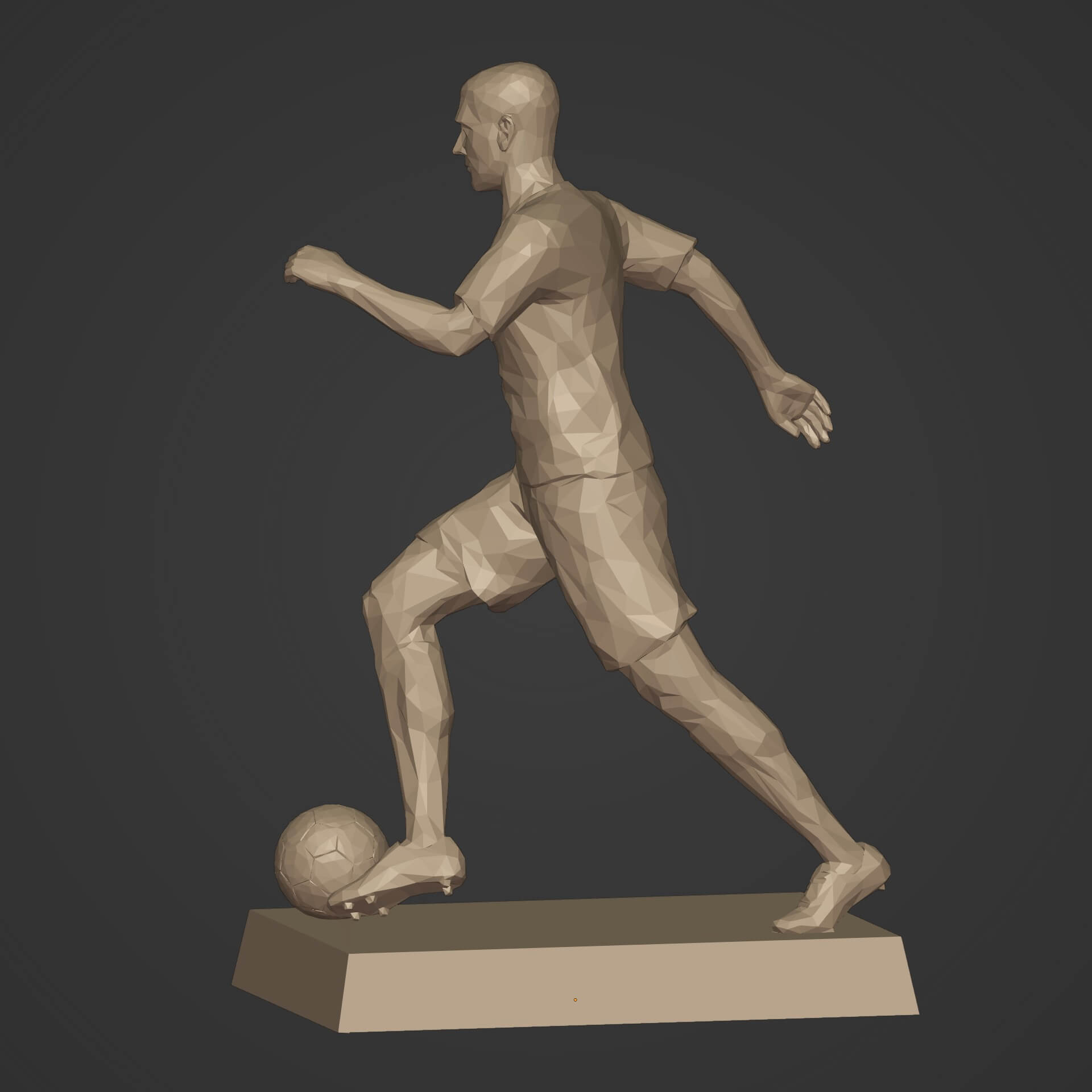 Polygonal Soccer Player - 3D Model by Ocstard