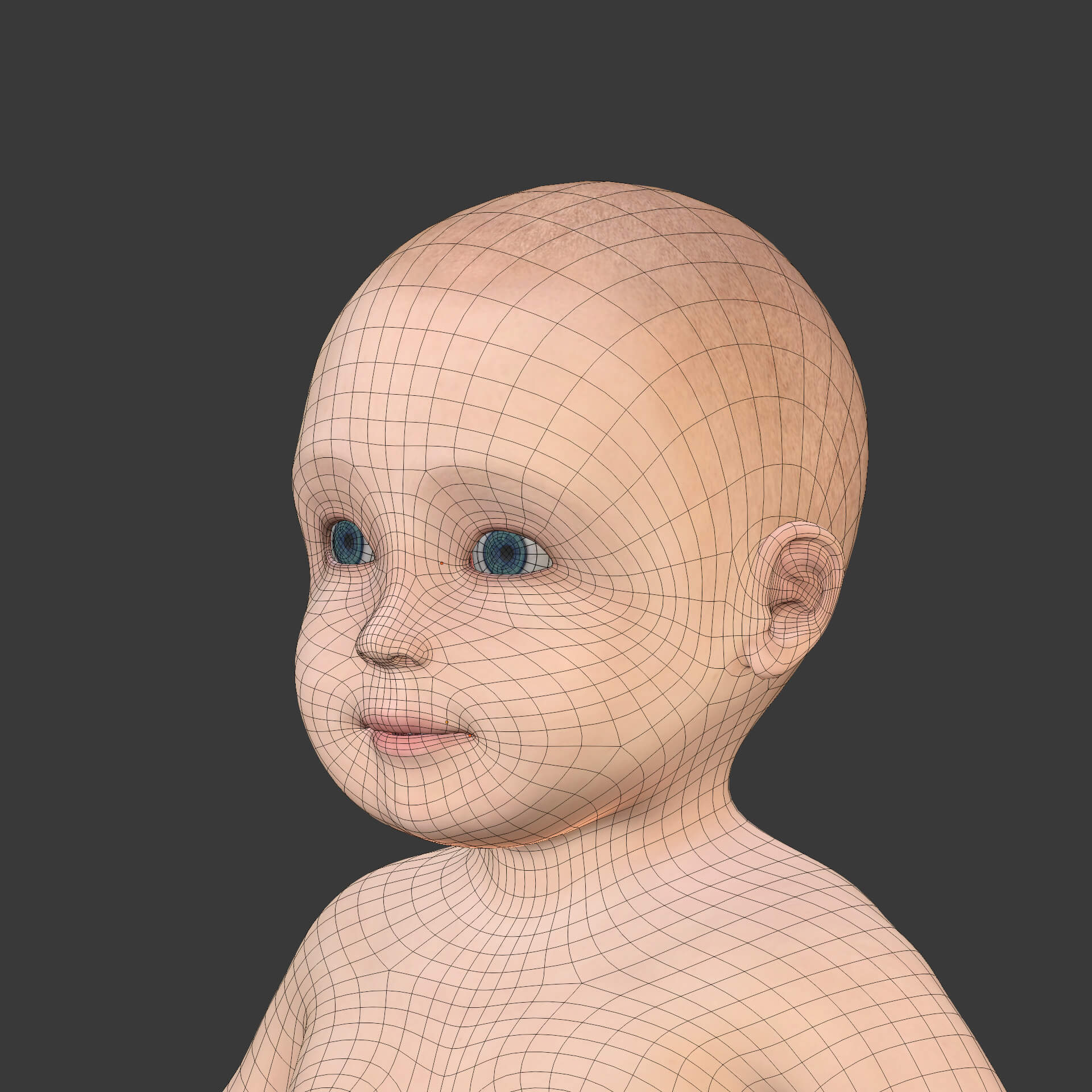 Baby - 3 Textures 3D Model by Ocstard