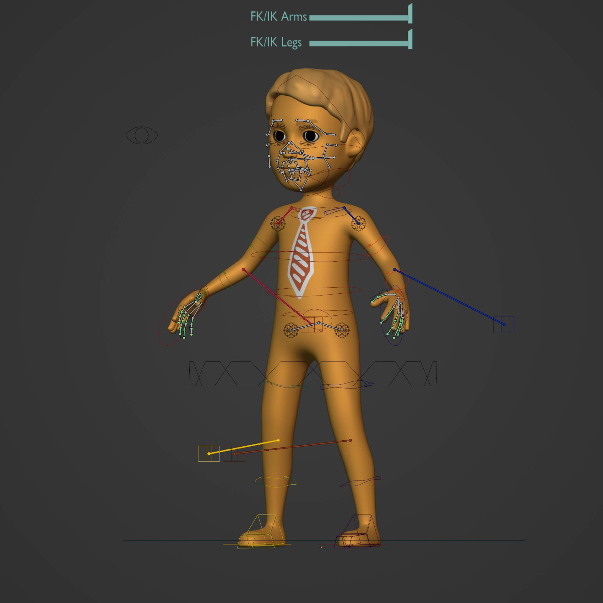 Rigged Character - 3D Model by Ocstard