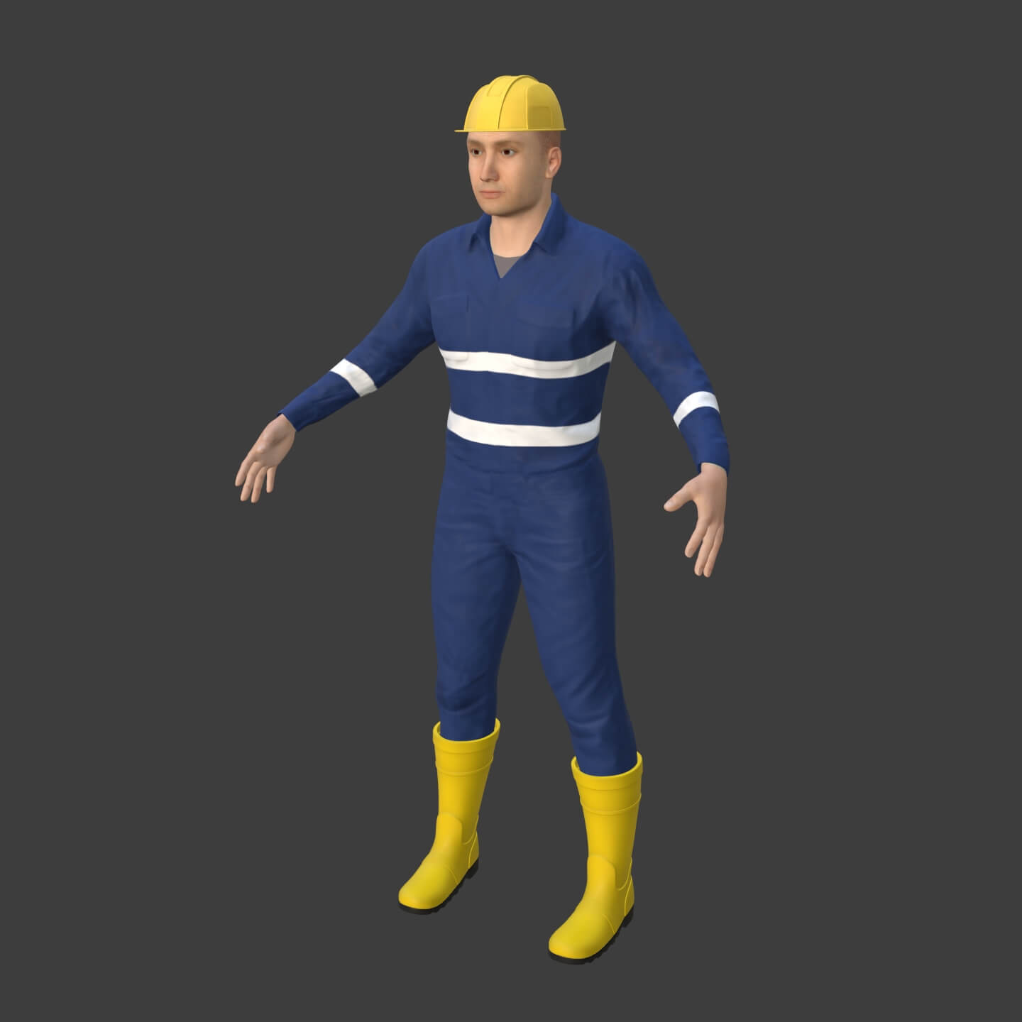 Construction Worker - 3D Model by Ocstard