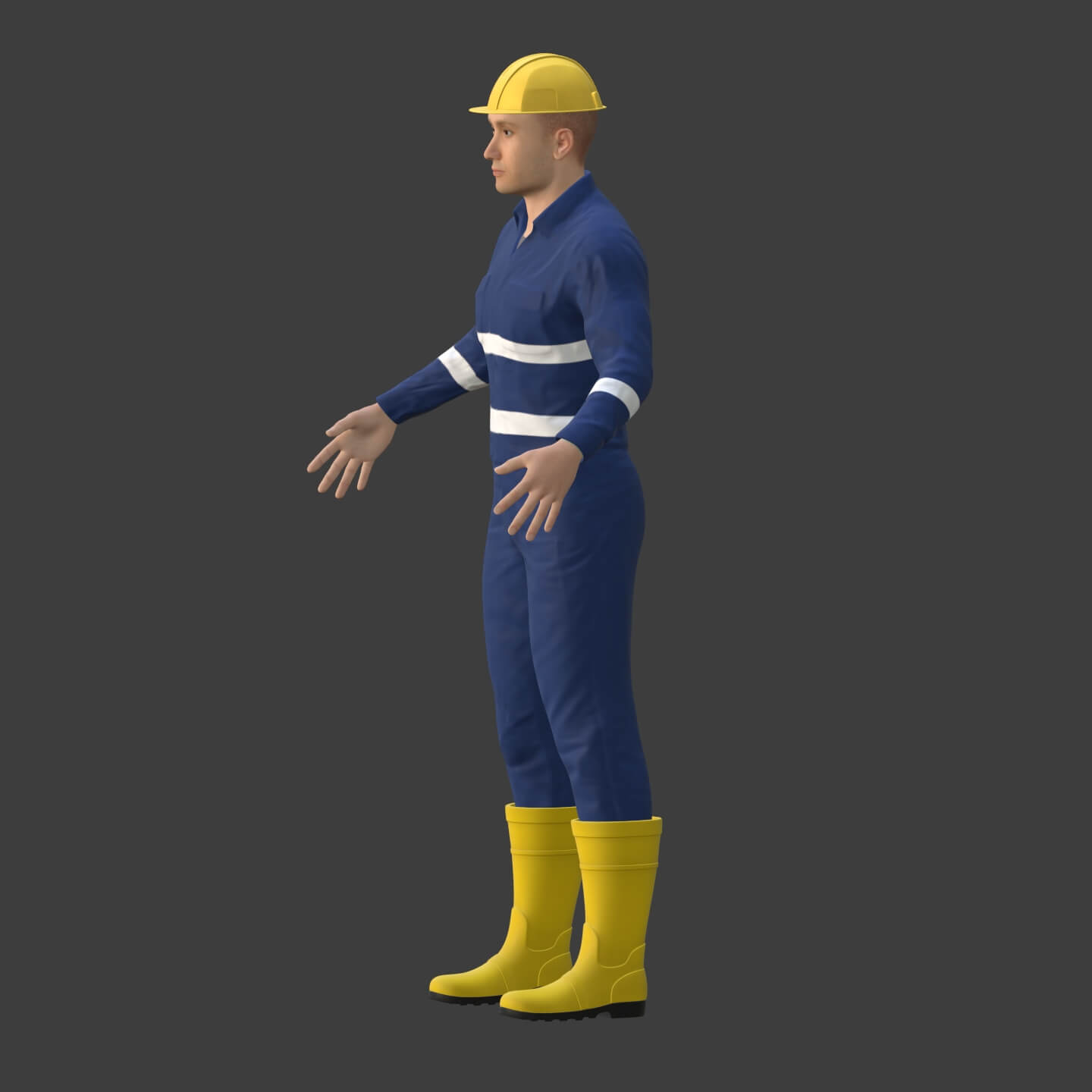 Construction Worker - 3D Model by Ocstard