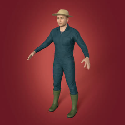 Farmer - 3D Model by Ocstard