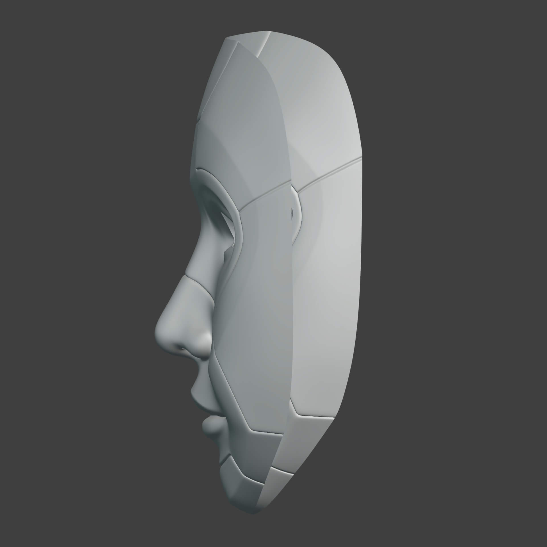 Robot Head - Mask 3D Model by Ocstard