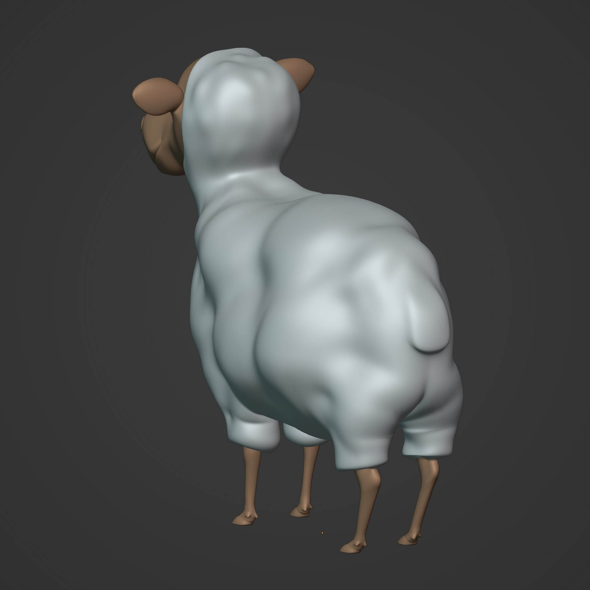 Cartoon Sheep - 3D Model by Ocstard