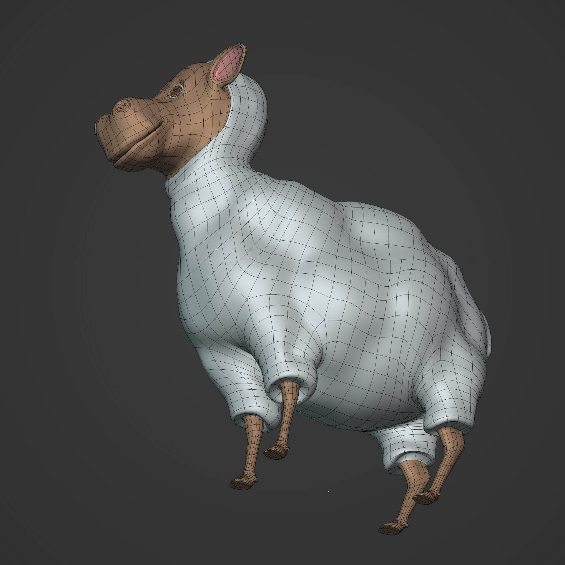 Cartoon Sheep - 3D Model by Ocstard