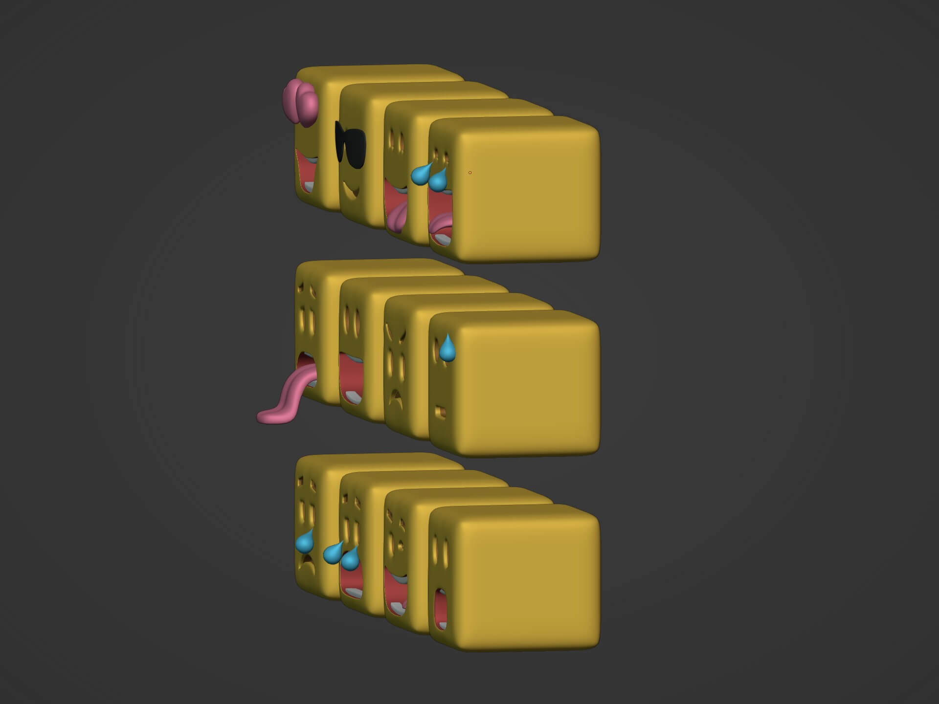 Smileys Pack - 3D Model by Ocstard