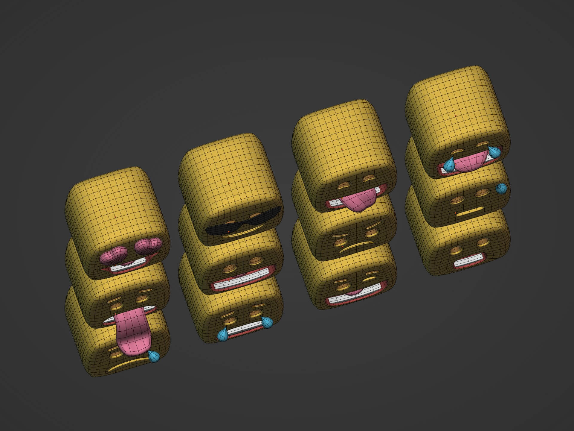 Smileys Pack - 3D Model by Ocstard