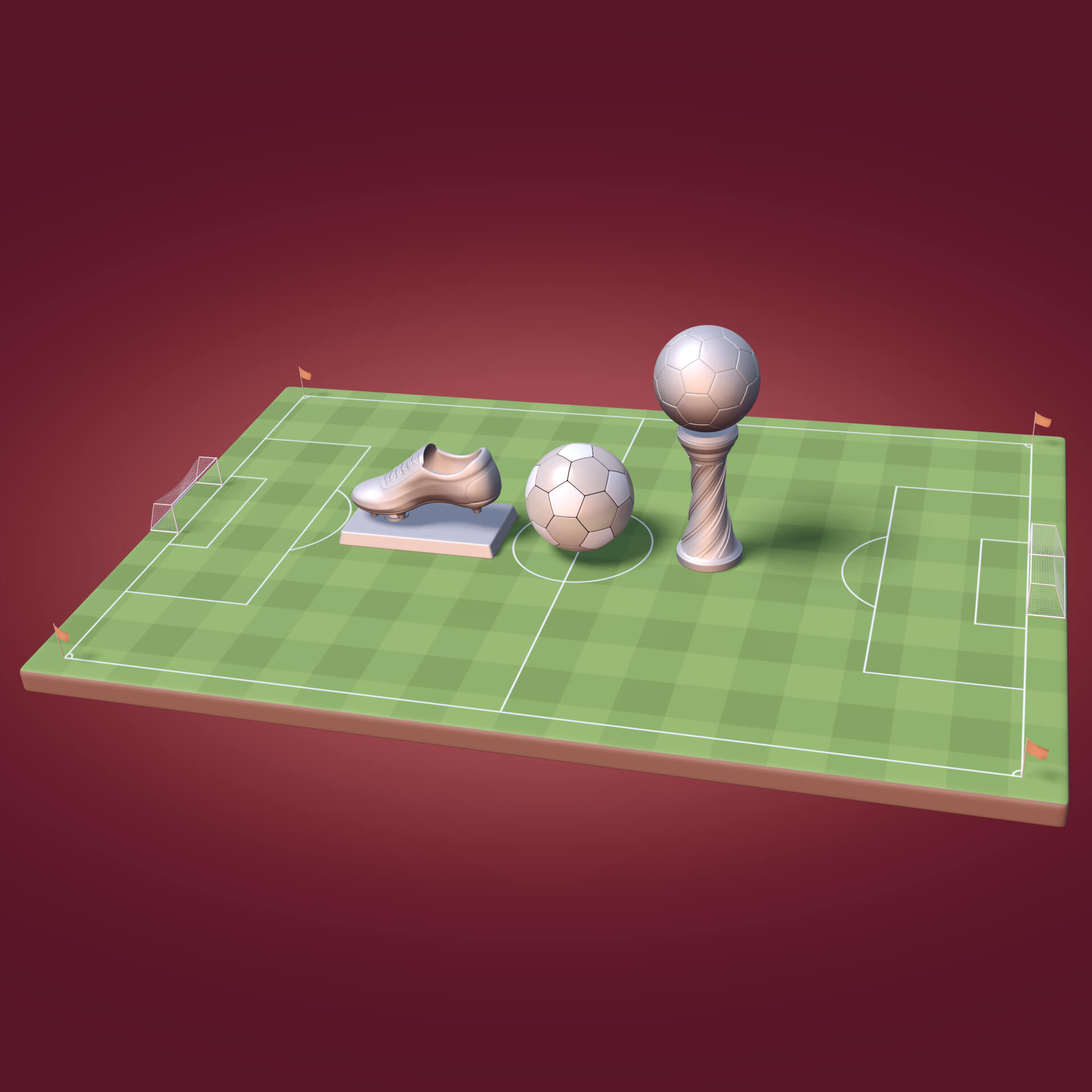 Soccer Football Pack - 3D Model by Ocstard