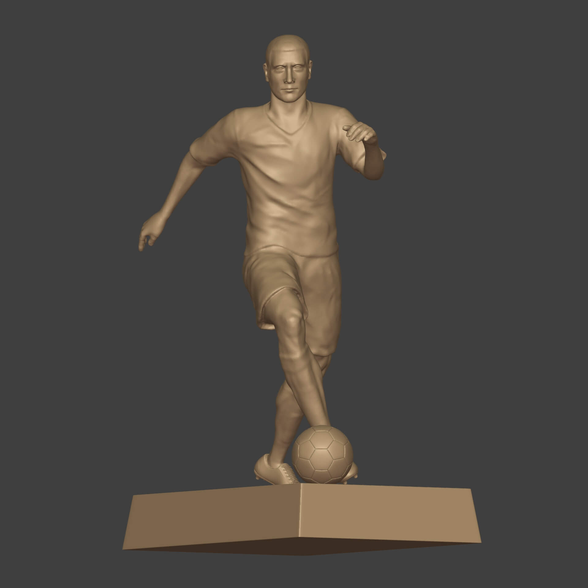 Soccer Player Trophy - 3D Print Model by Ocstard