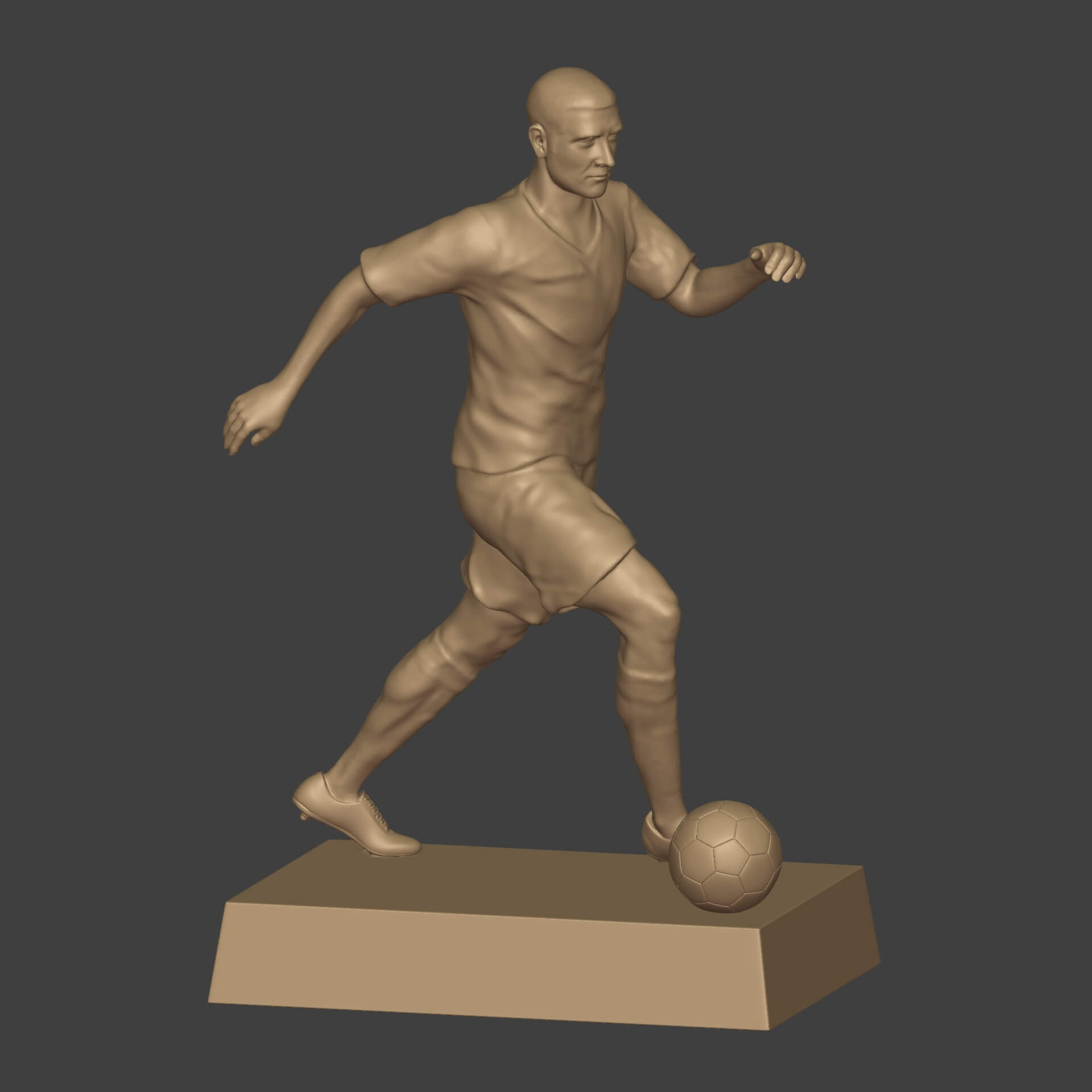 Soccer Player Trophy - 3D Print Model by Ocstard
