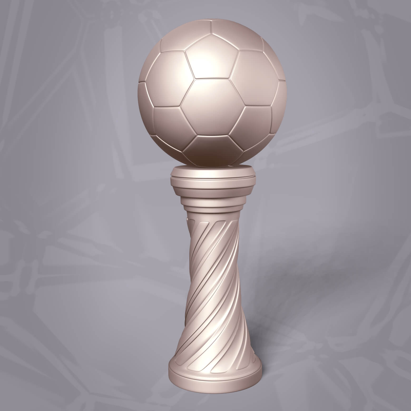 Soccer Trophy - 3D Print Model by Ocstard