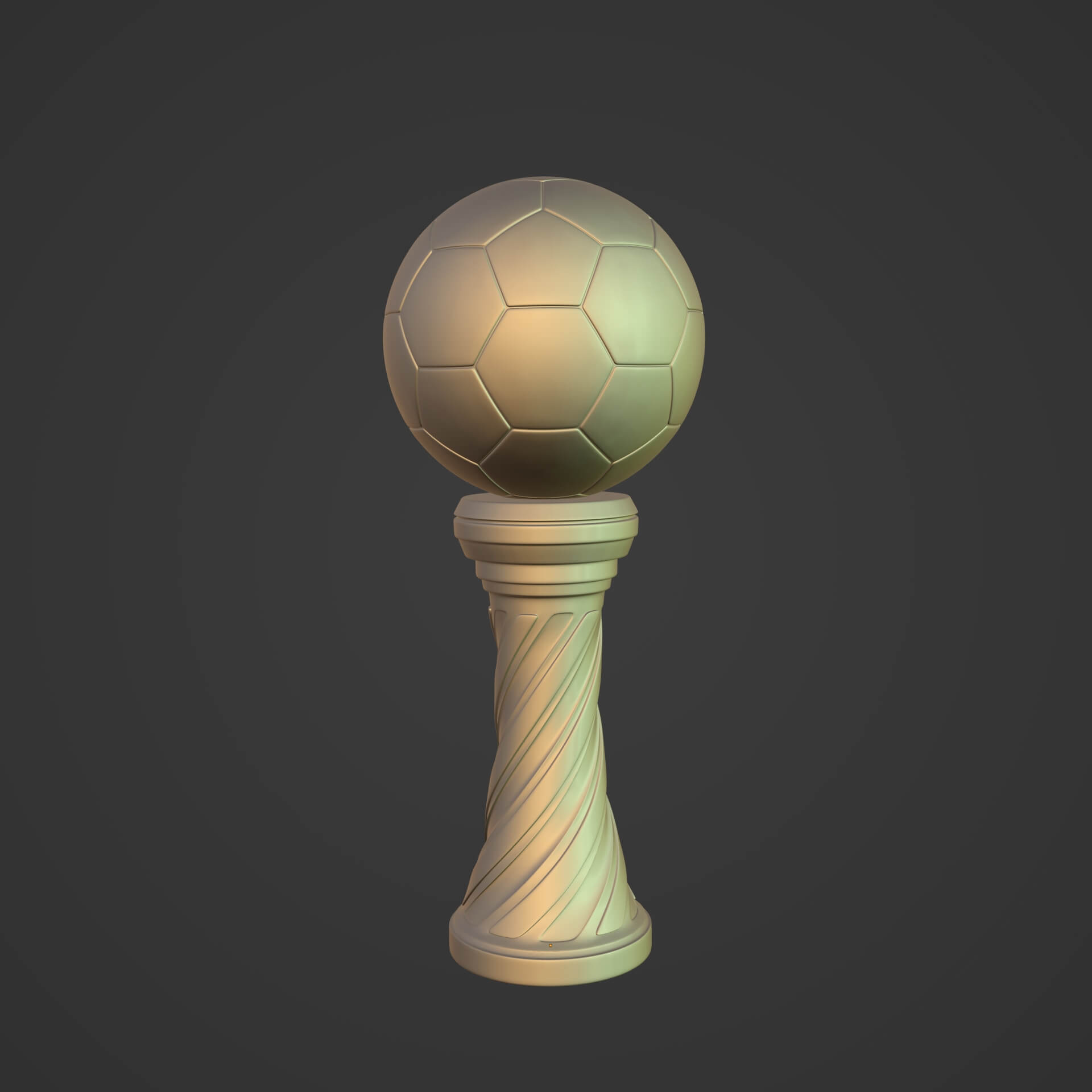 Soccer Trophy - 3D Print Model by Ocstard