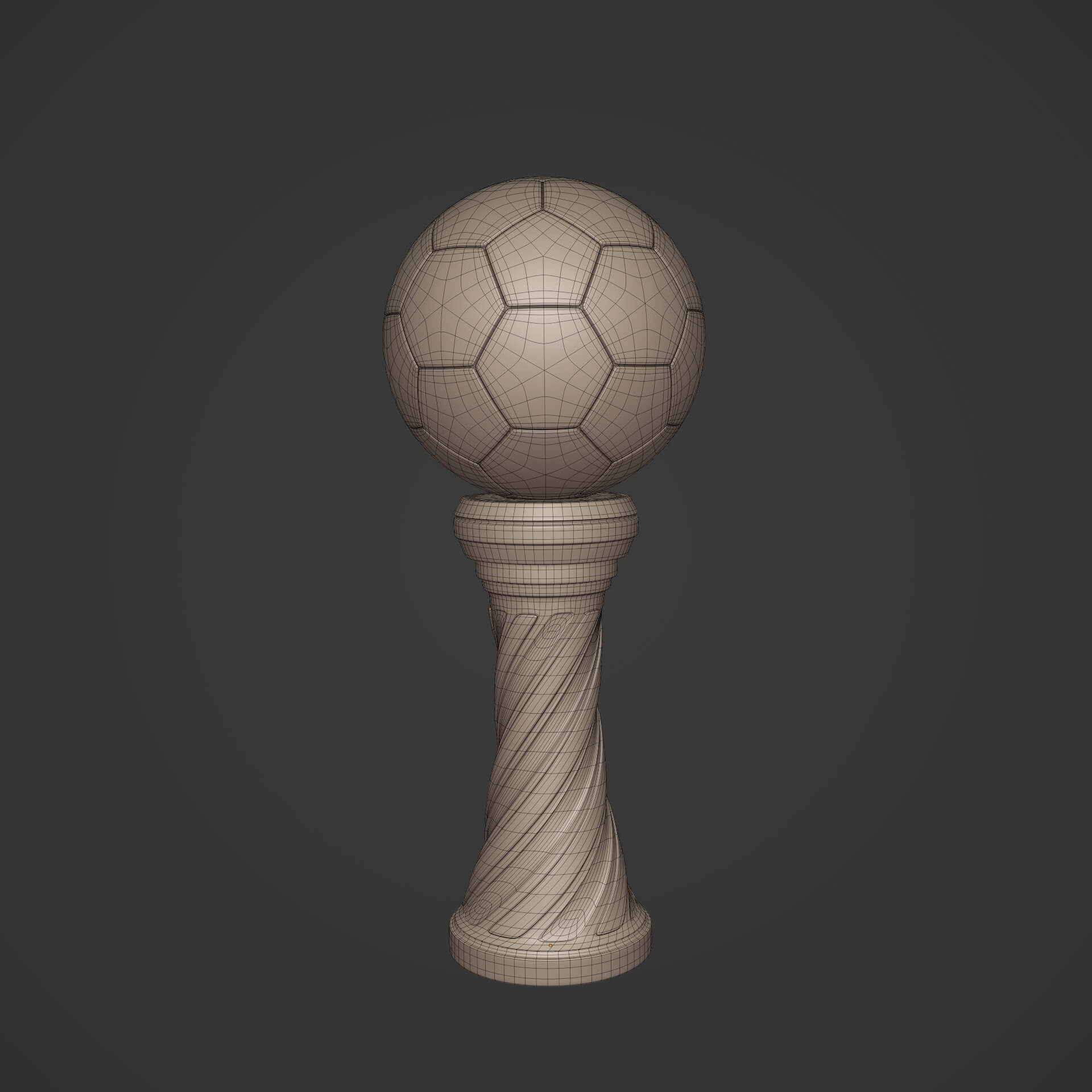Soccer Trophy - 3D Print Model by Ocstard