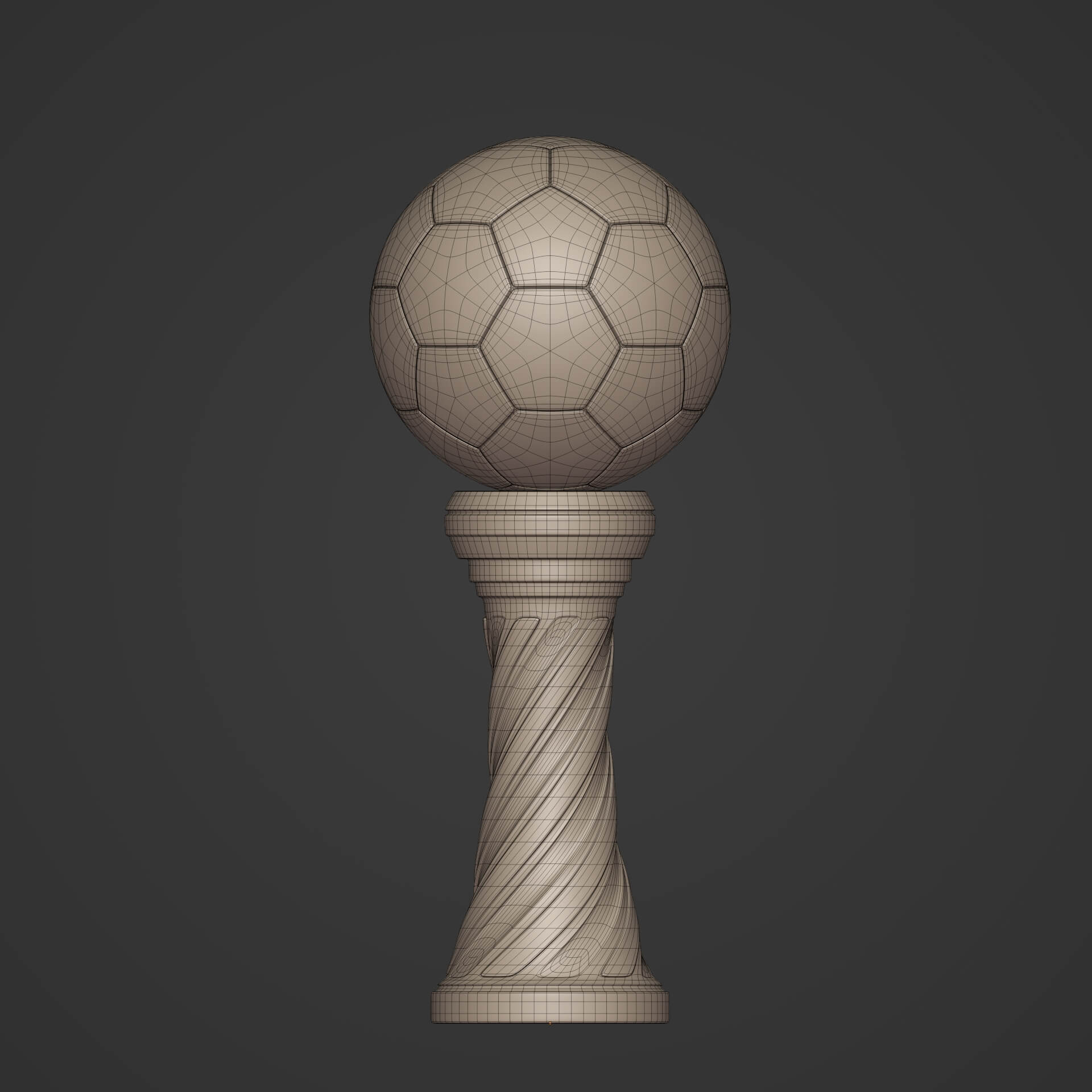 Soccer Trophy - 3D Print Model by Ocstard