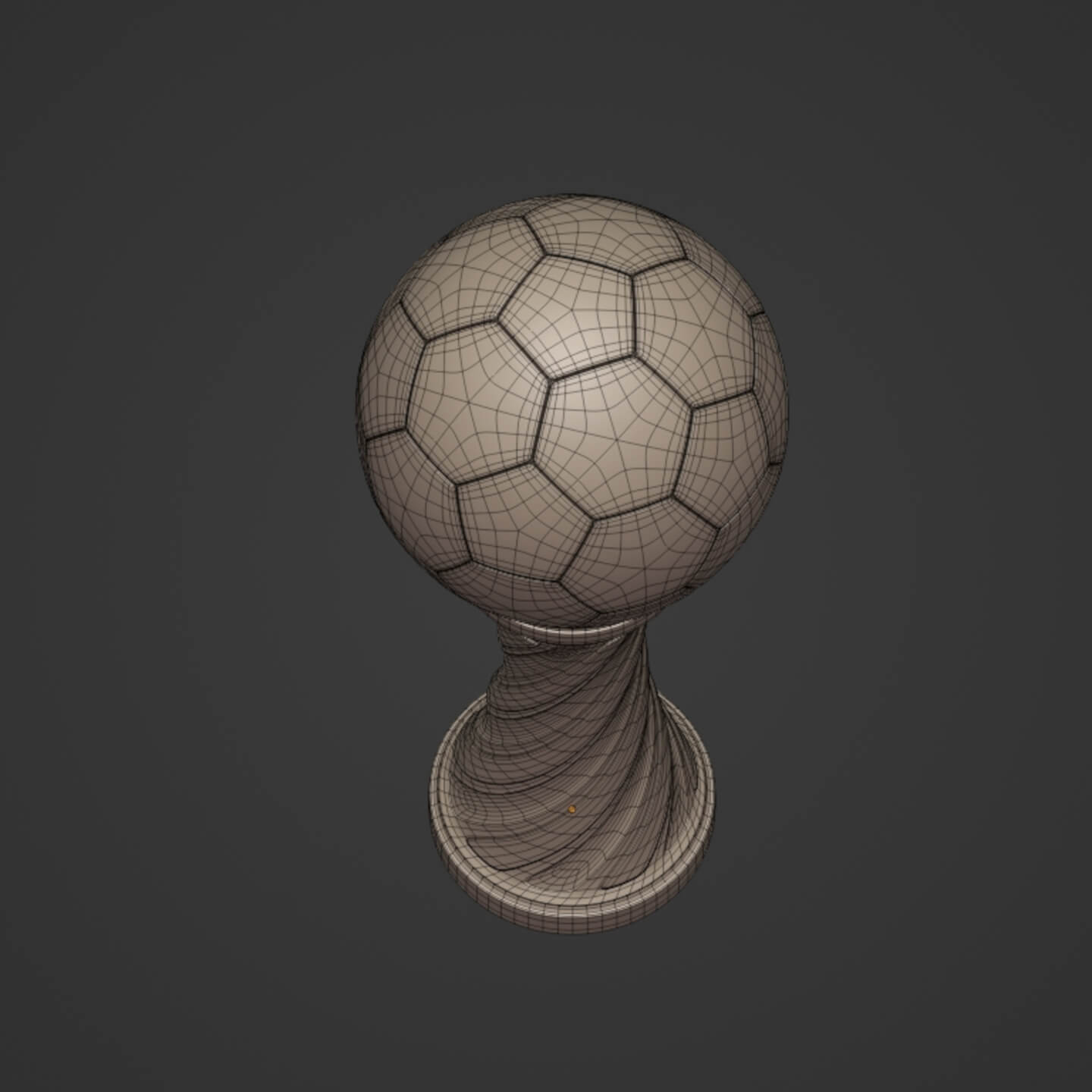 Soccer Trophy - 3D Print Model by Ocstard