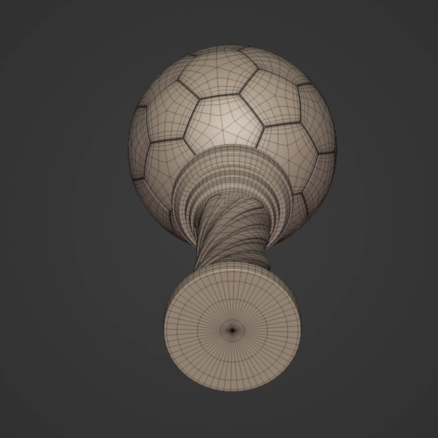Soccer Trophy -- Original Design -- Ready for 3D Printing by Ocstard