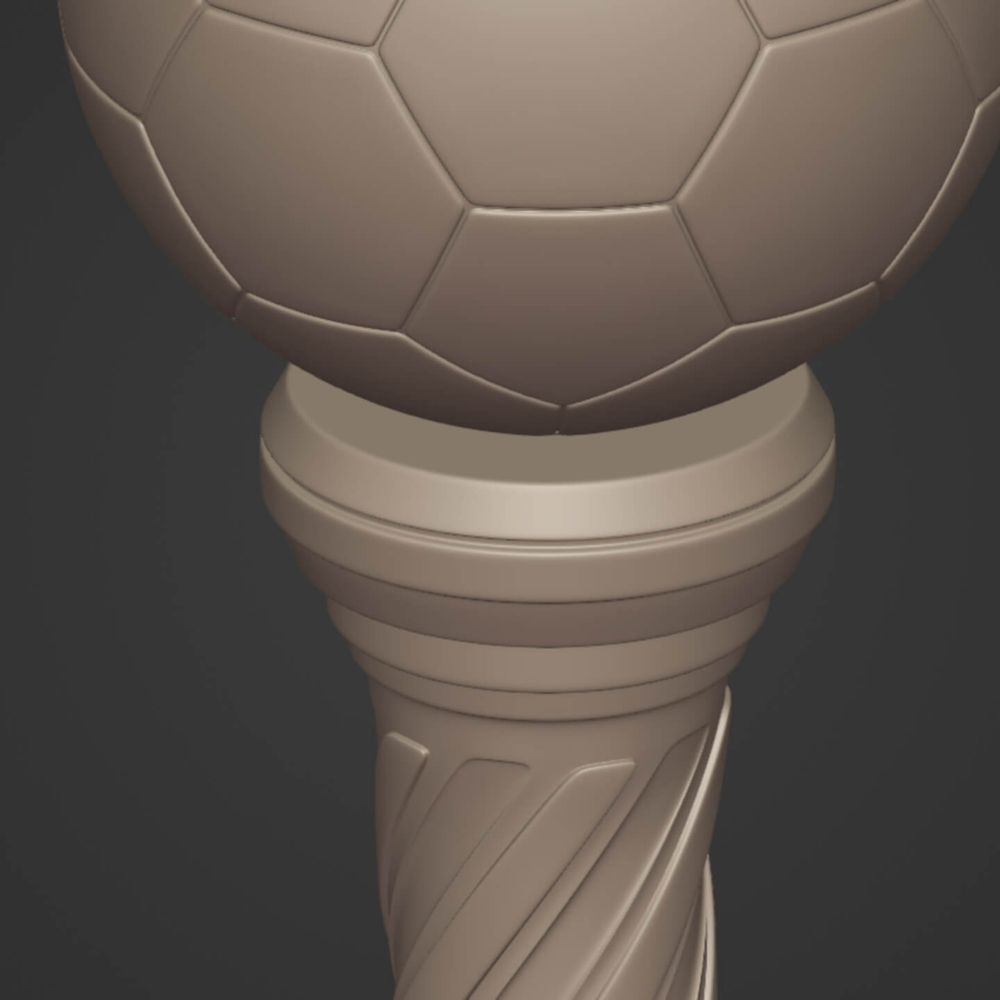 Soccer Trophy - 3D Print Model by Ocstard