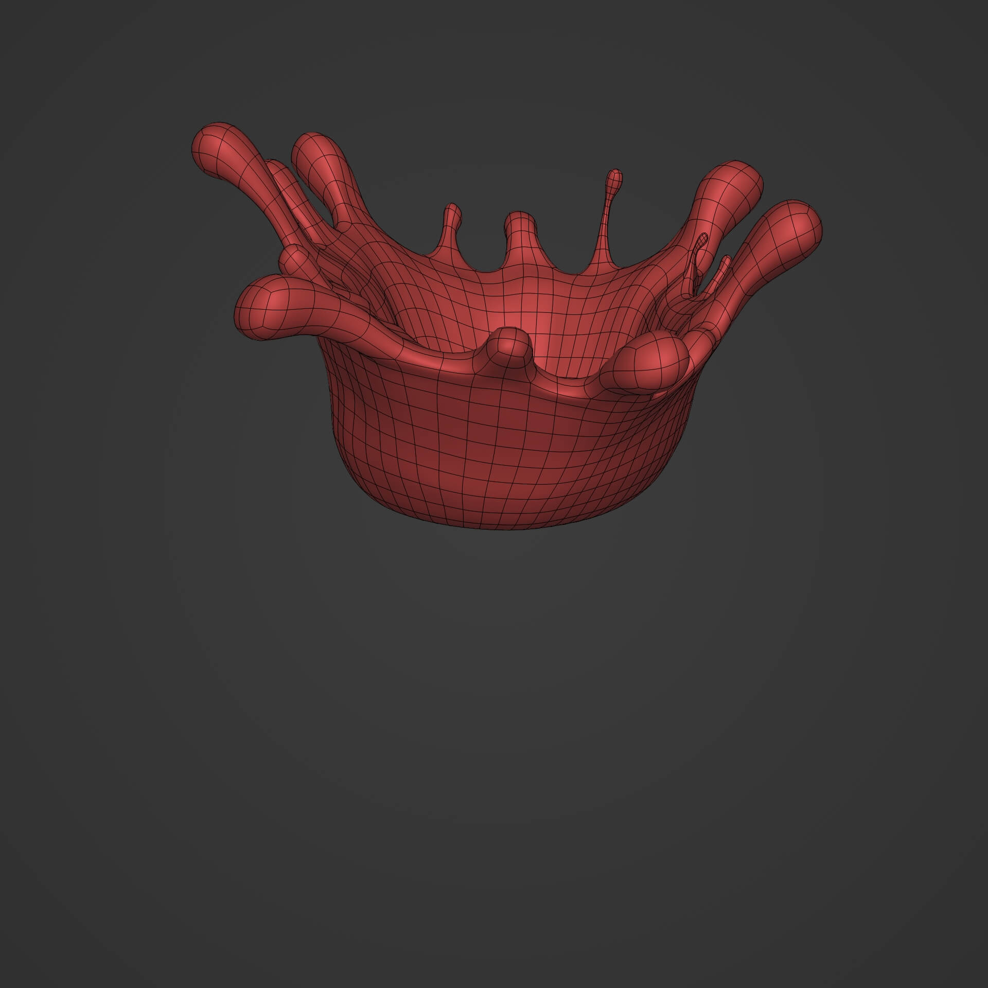 Crown Splash - 3D Model by Ocstard