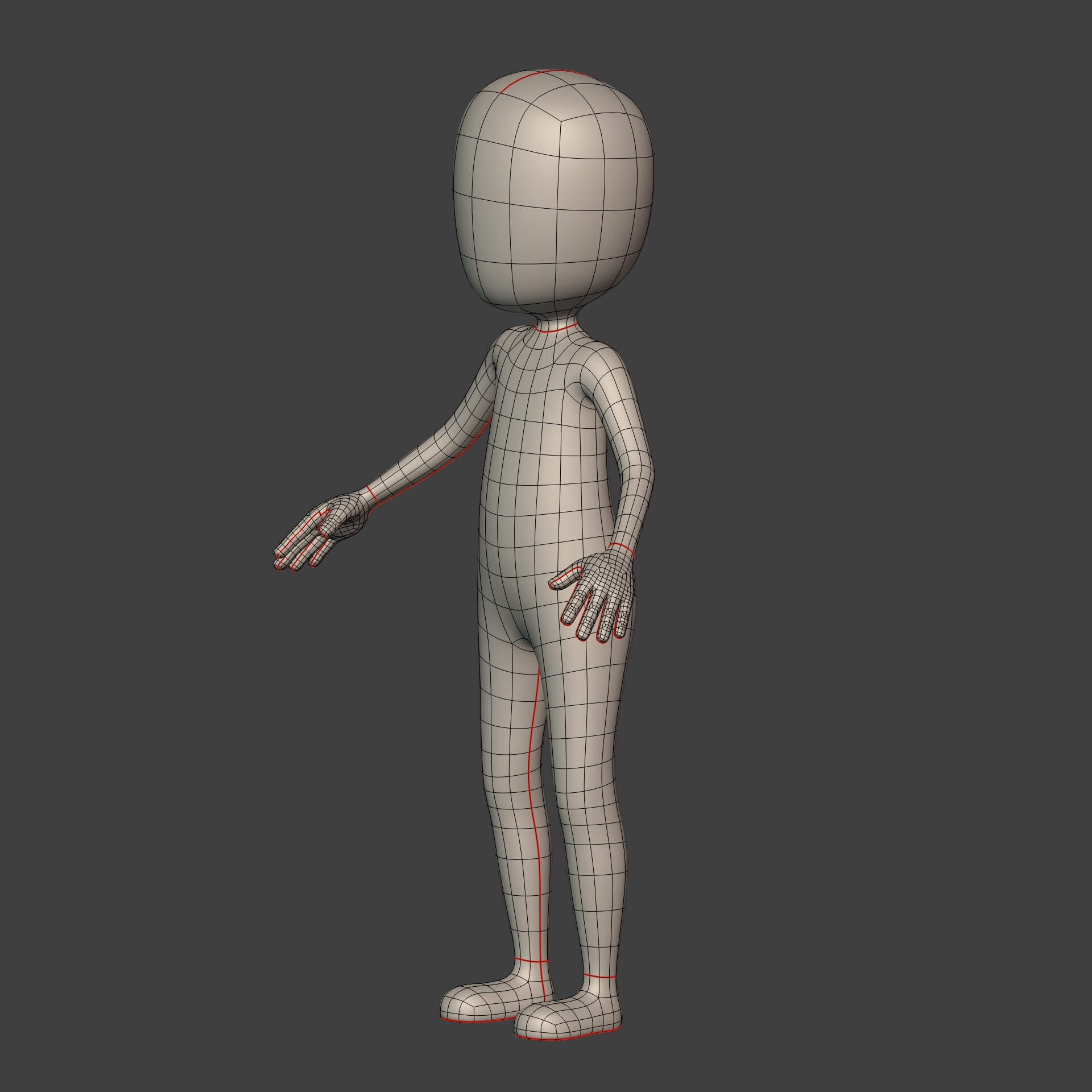 Cartoon Man - 3D Model by Ocstard