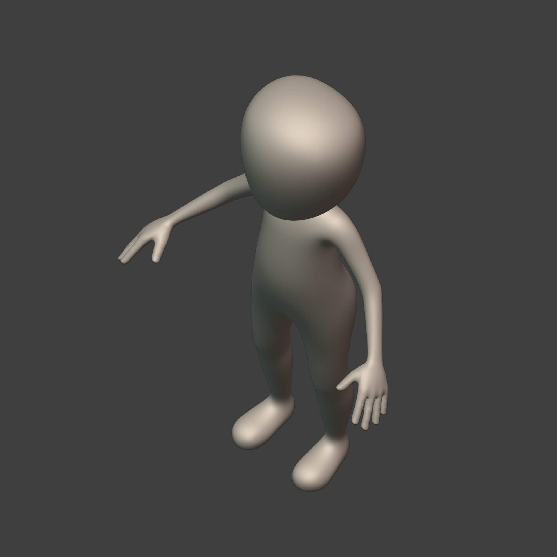 Cartoon Man - 3D Model by Ocstard