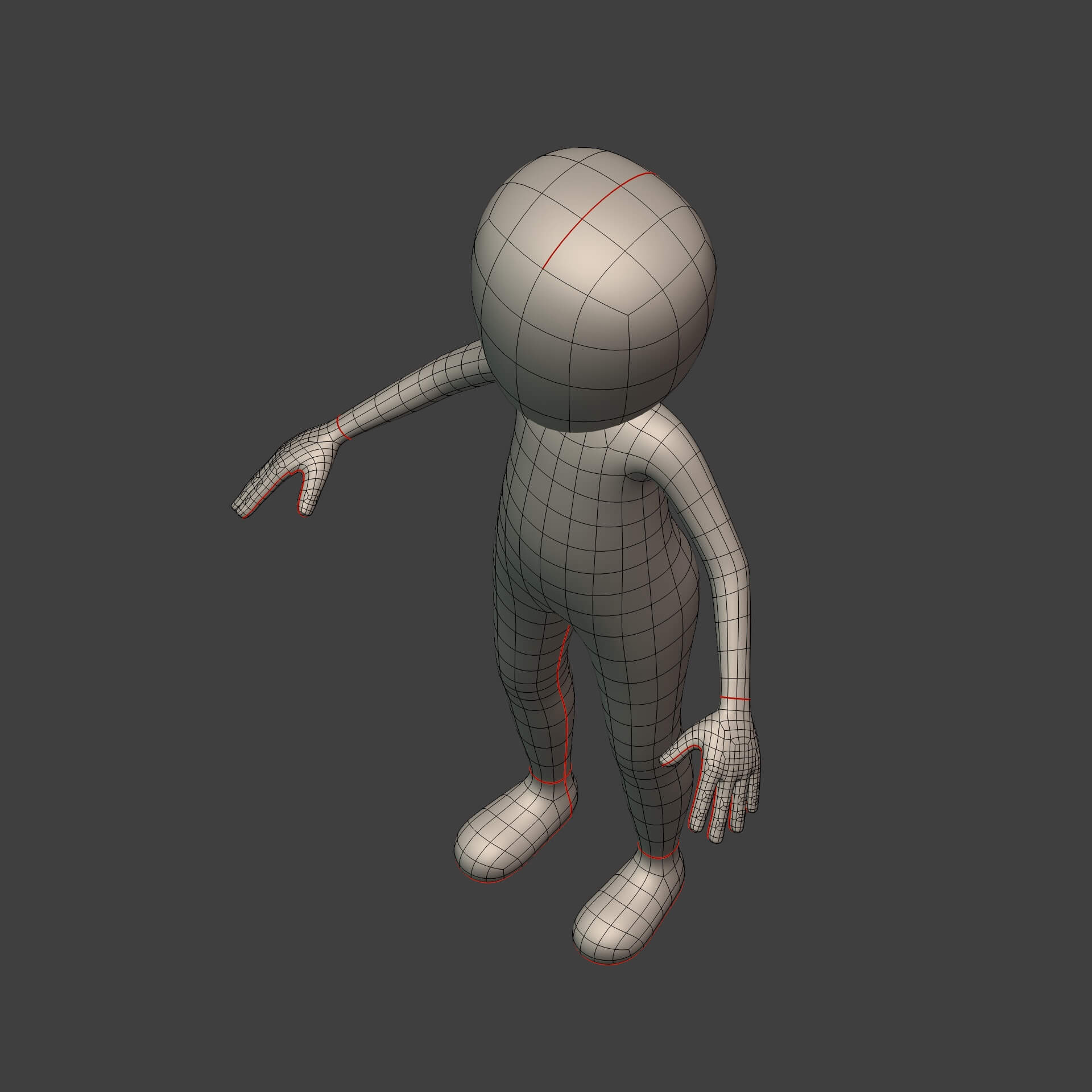 Stickman 1 V1 - 3D Model by Ocstard