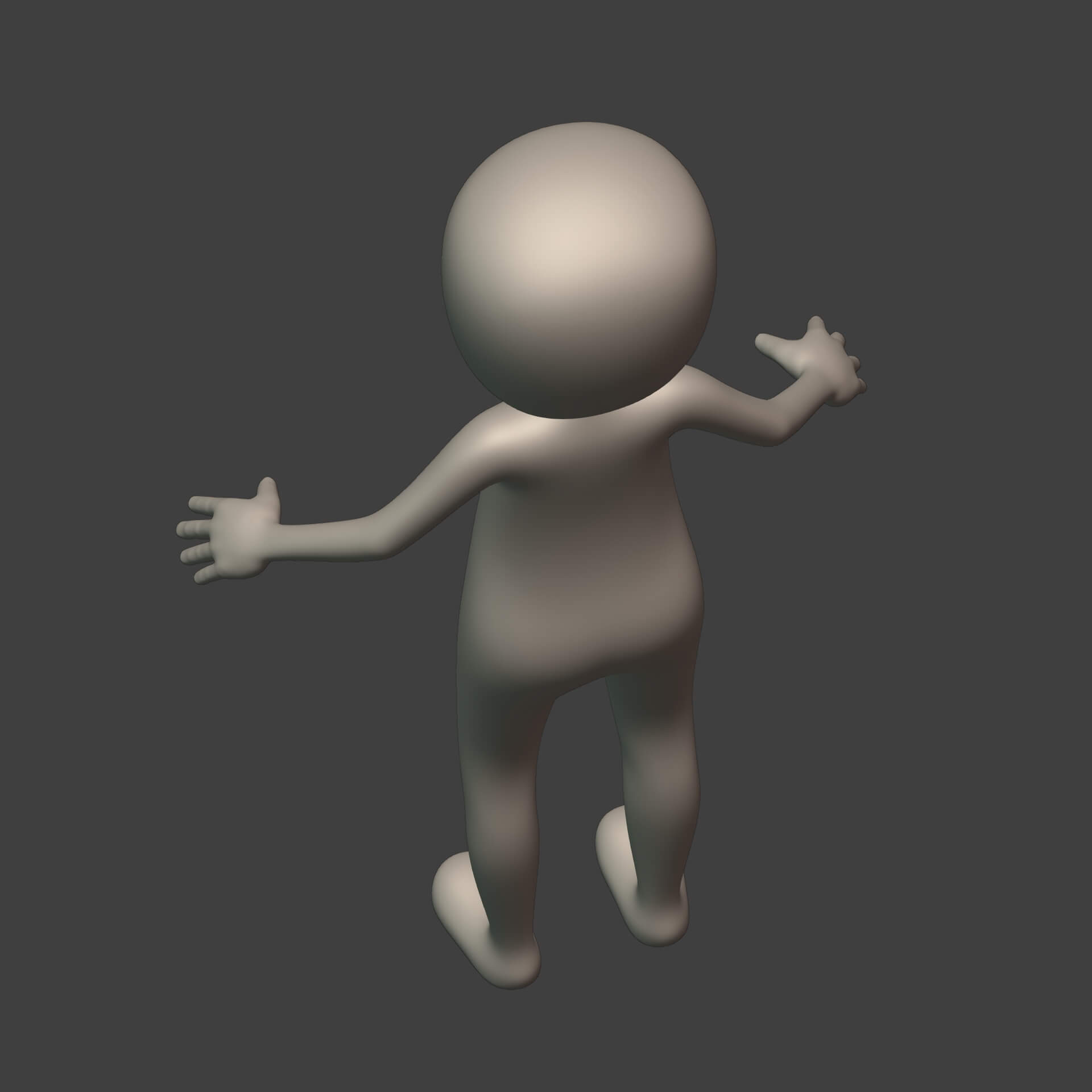 Cartoon Man - 3D Model by Ocstard