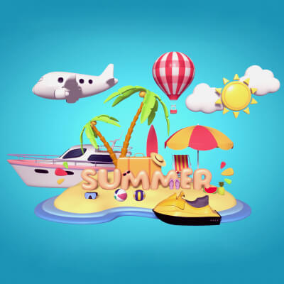 Summer Collection -- Mega Pack 3D Model by Ocstard