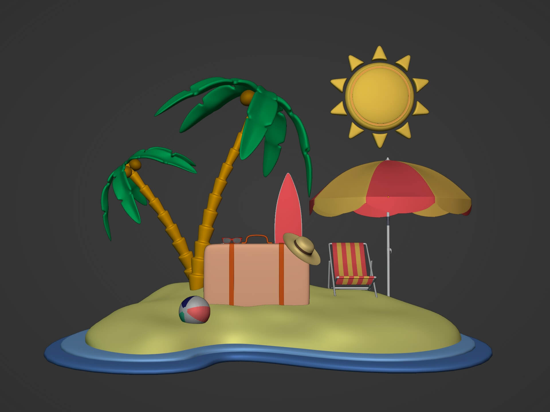 Summer Pack --- 3D Model by Ocstard