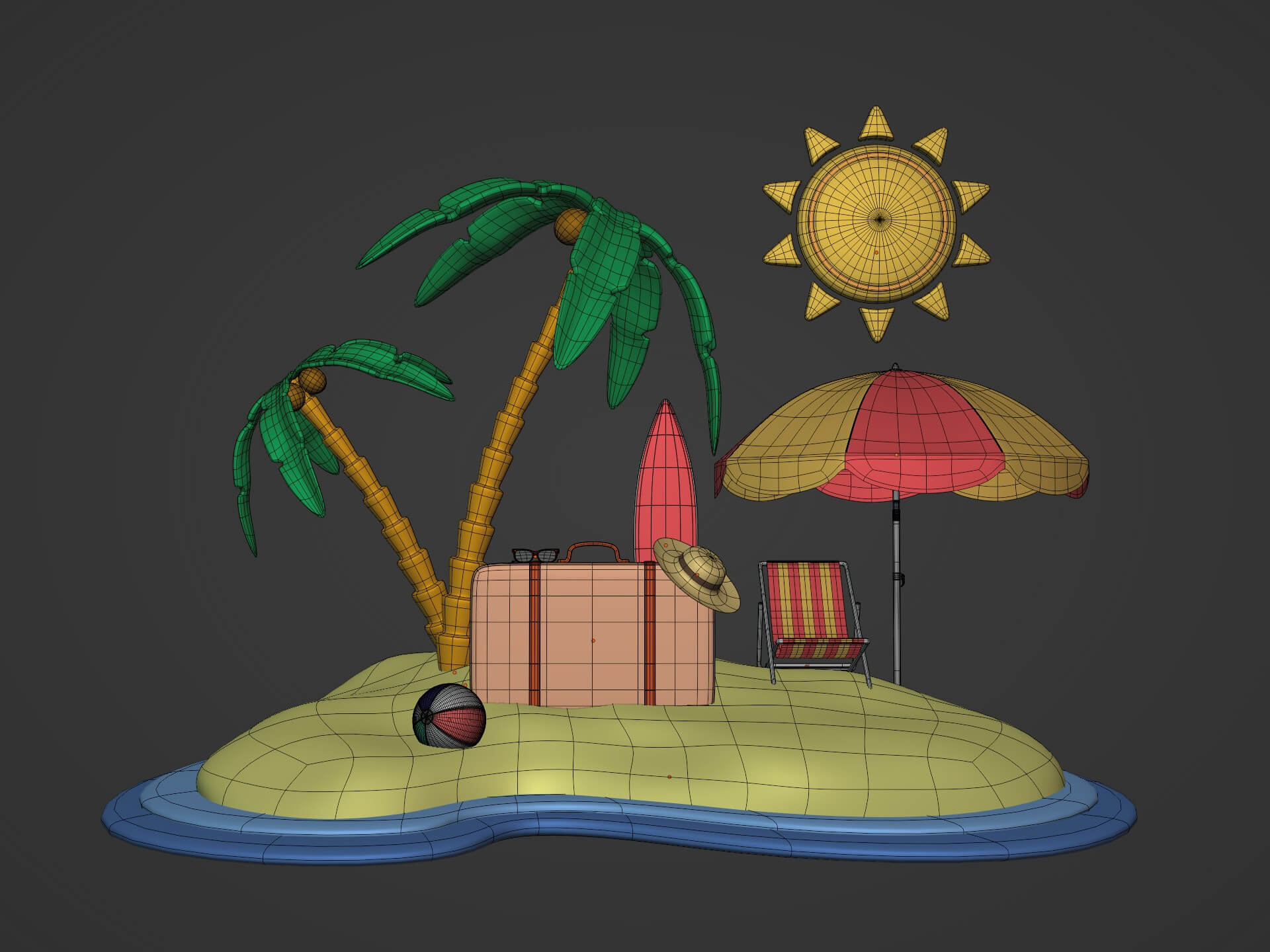 Summer Pack --- 3D Model by Ocstard