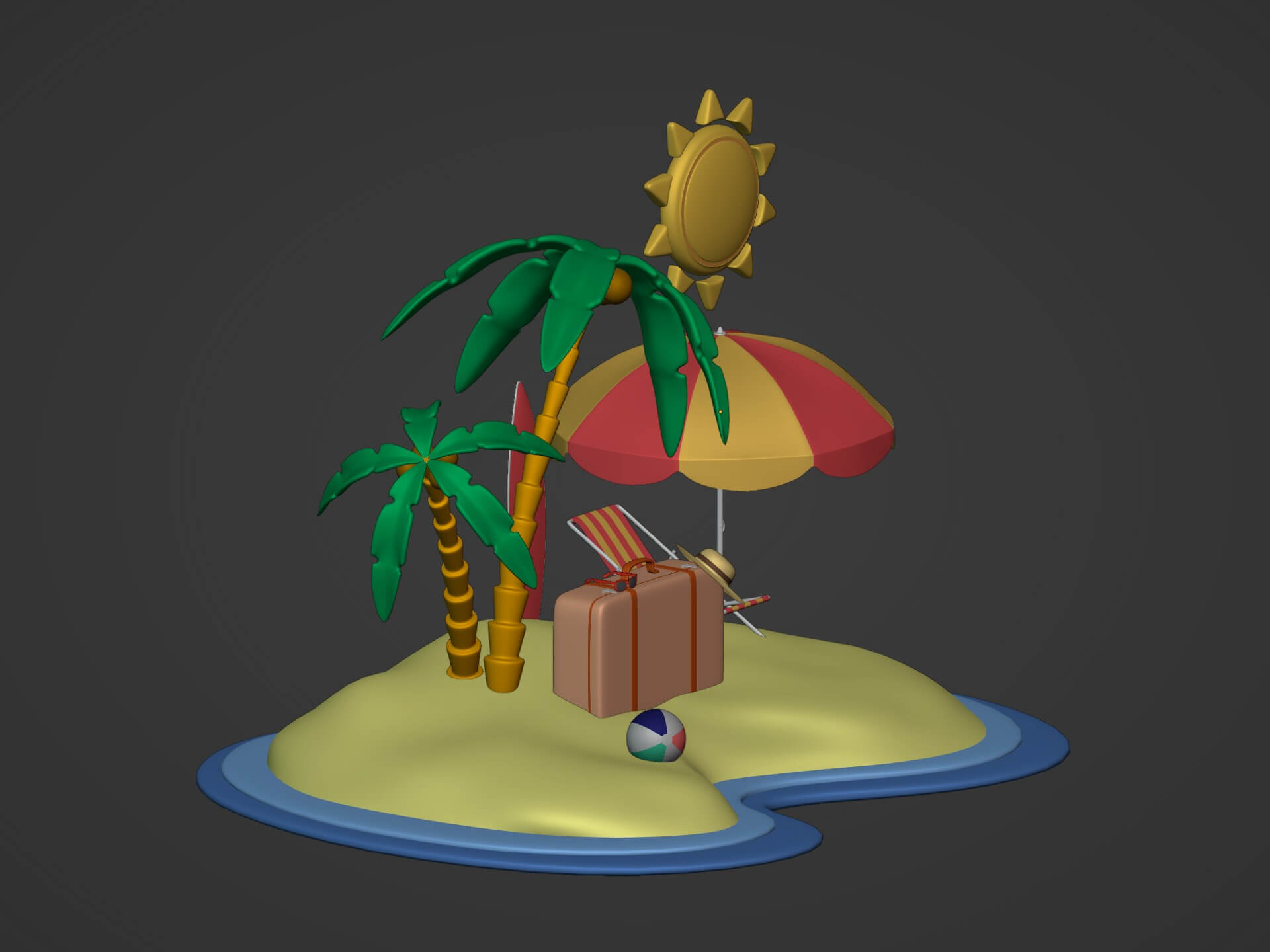 Summer Pack --- 3D Model by Ocstard