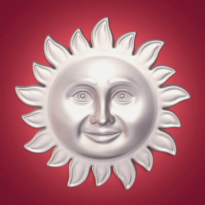 Smiling Sun Face - 3D Model by Ocstard