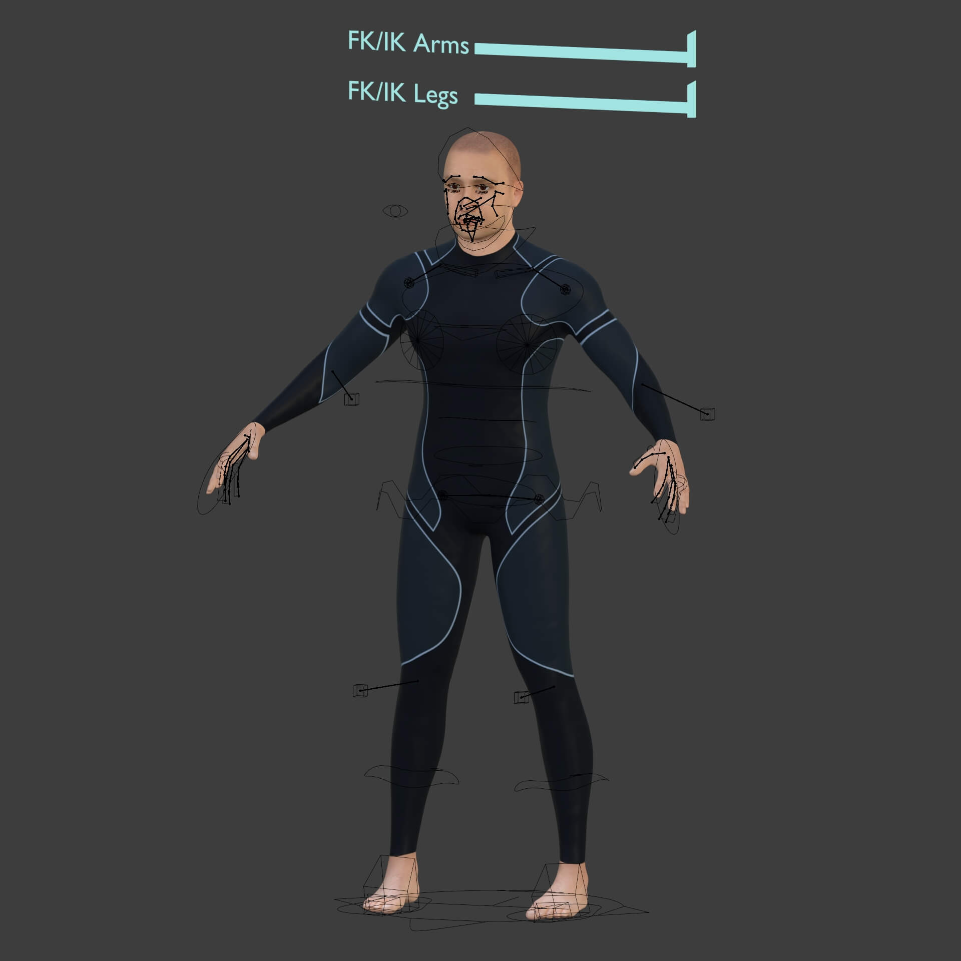 Rigged Surfer - 3D Model by Ocstard