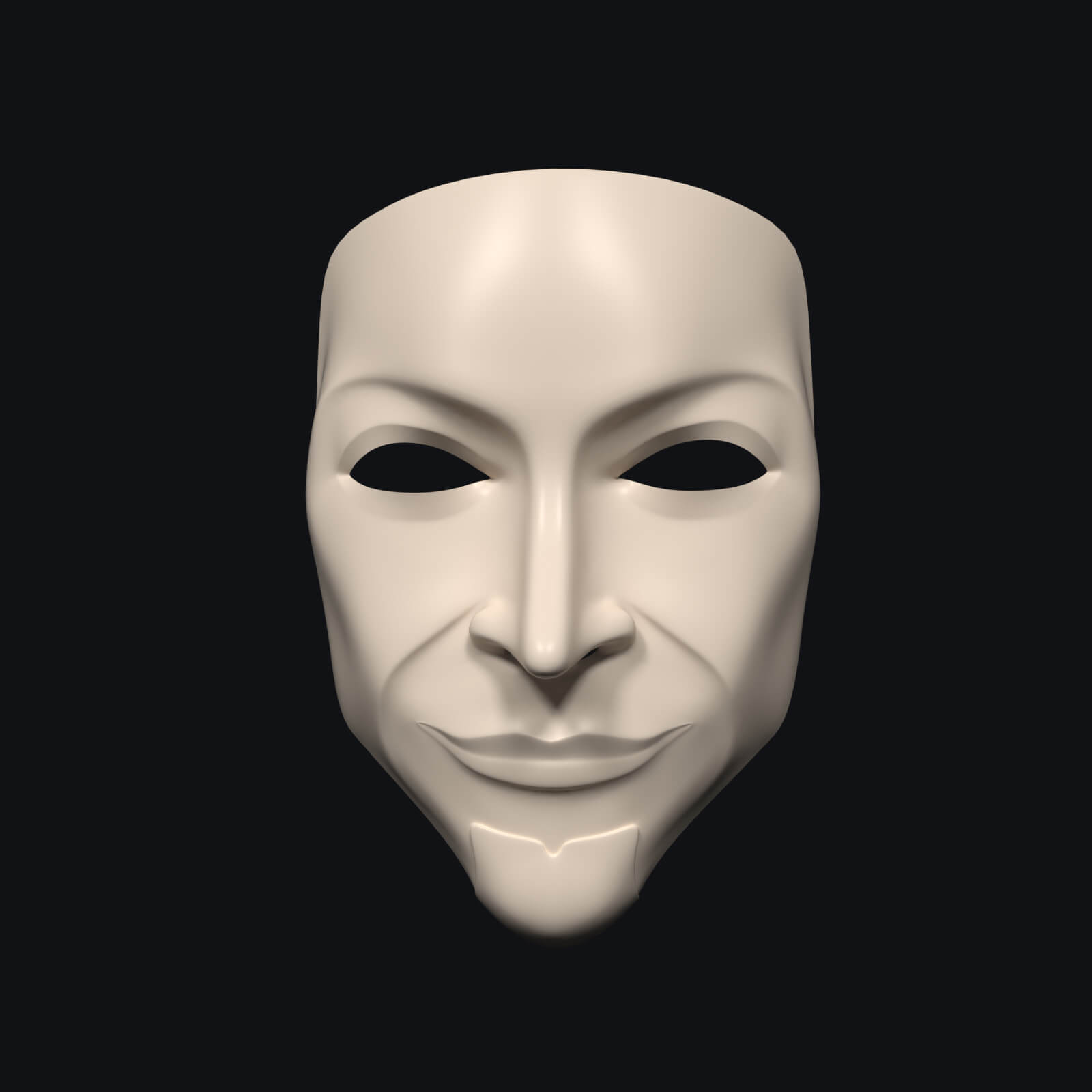Theater Mask - Man 3D Model by Ocstard