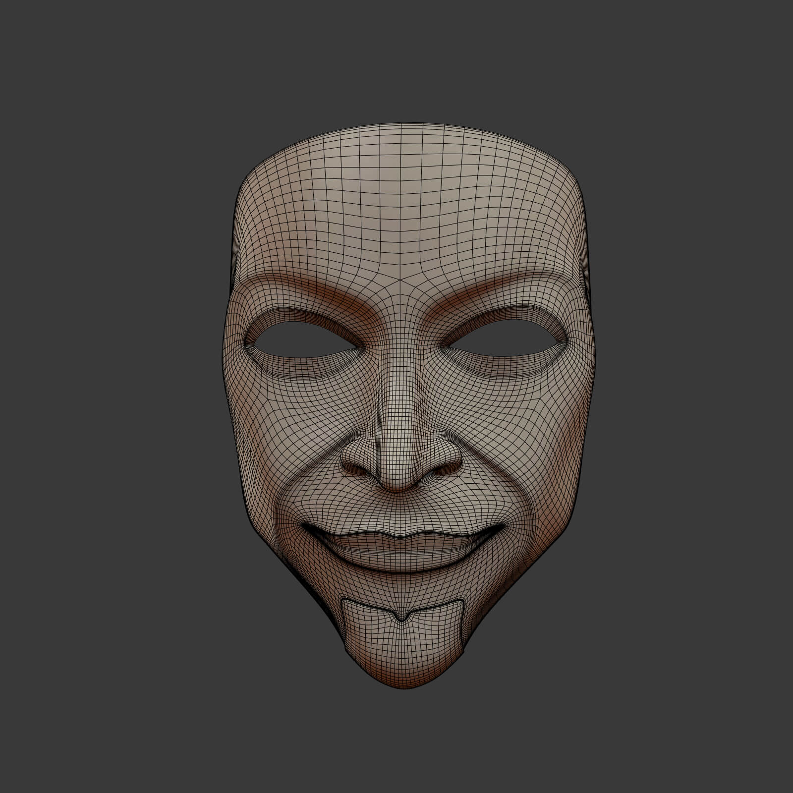 Theater Mask - Man 3D Model by Ocstard