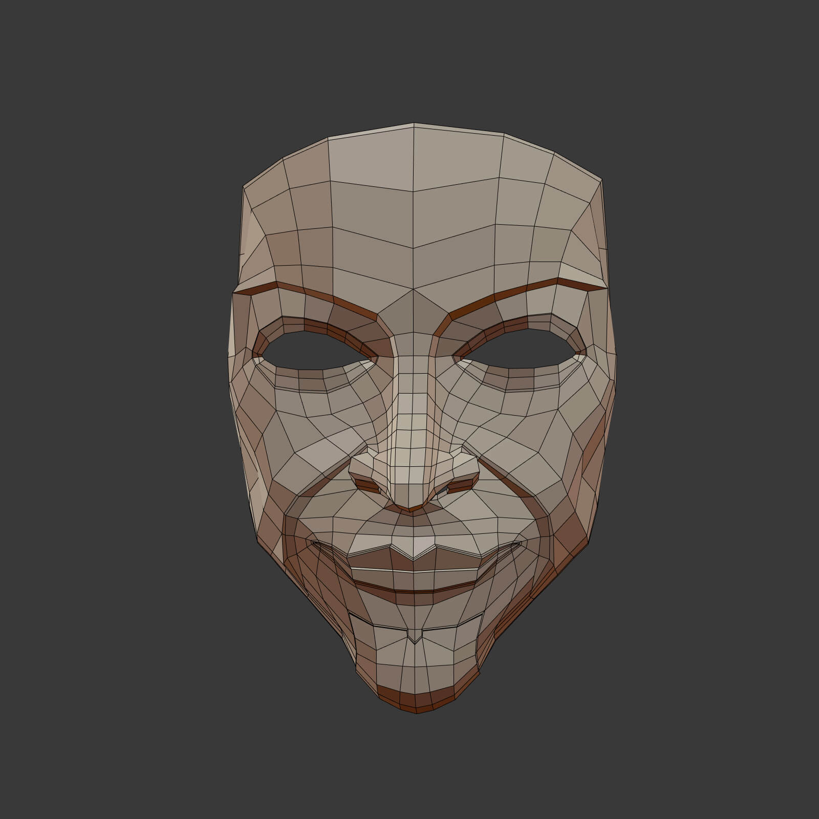 Theater Mask - Man 3D Model by Ocstard