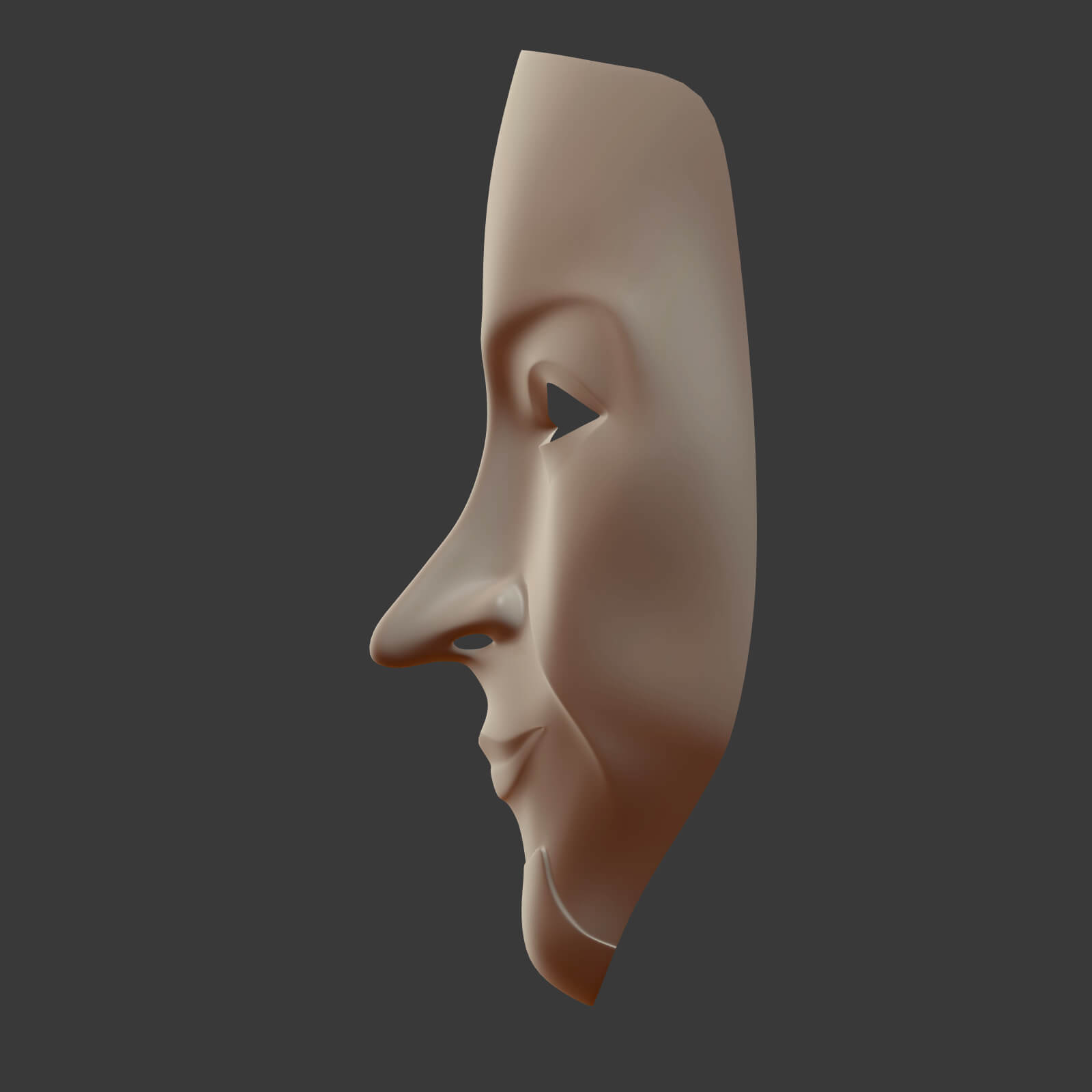 Theater Mask - Man 3D Model by Ocstard