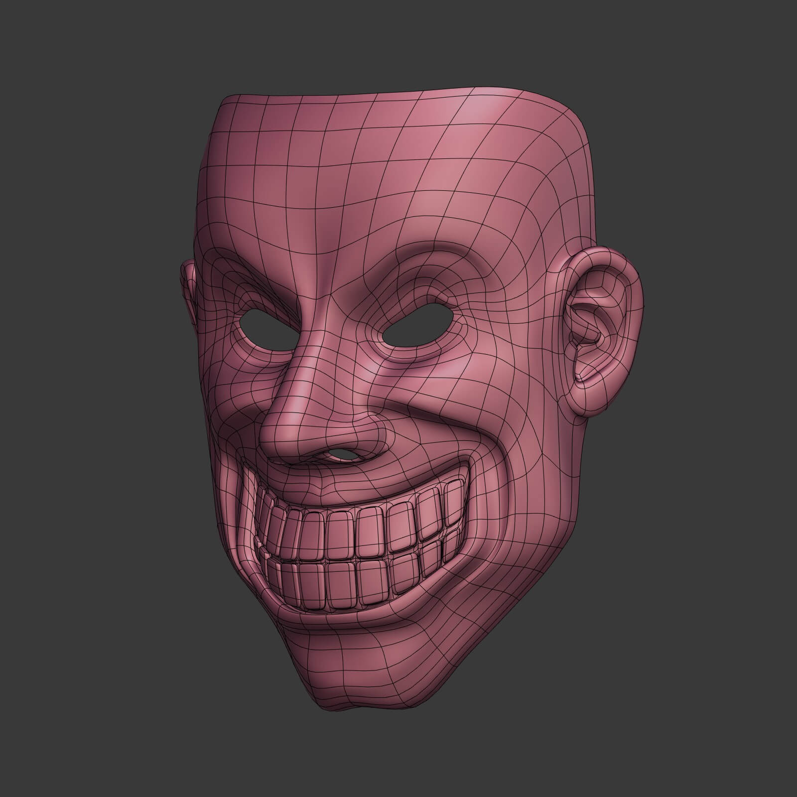 Theater Mask V8 - 3D Model by Ocstard