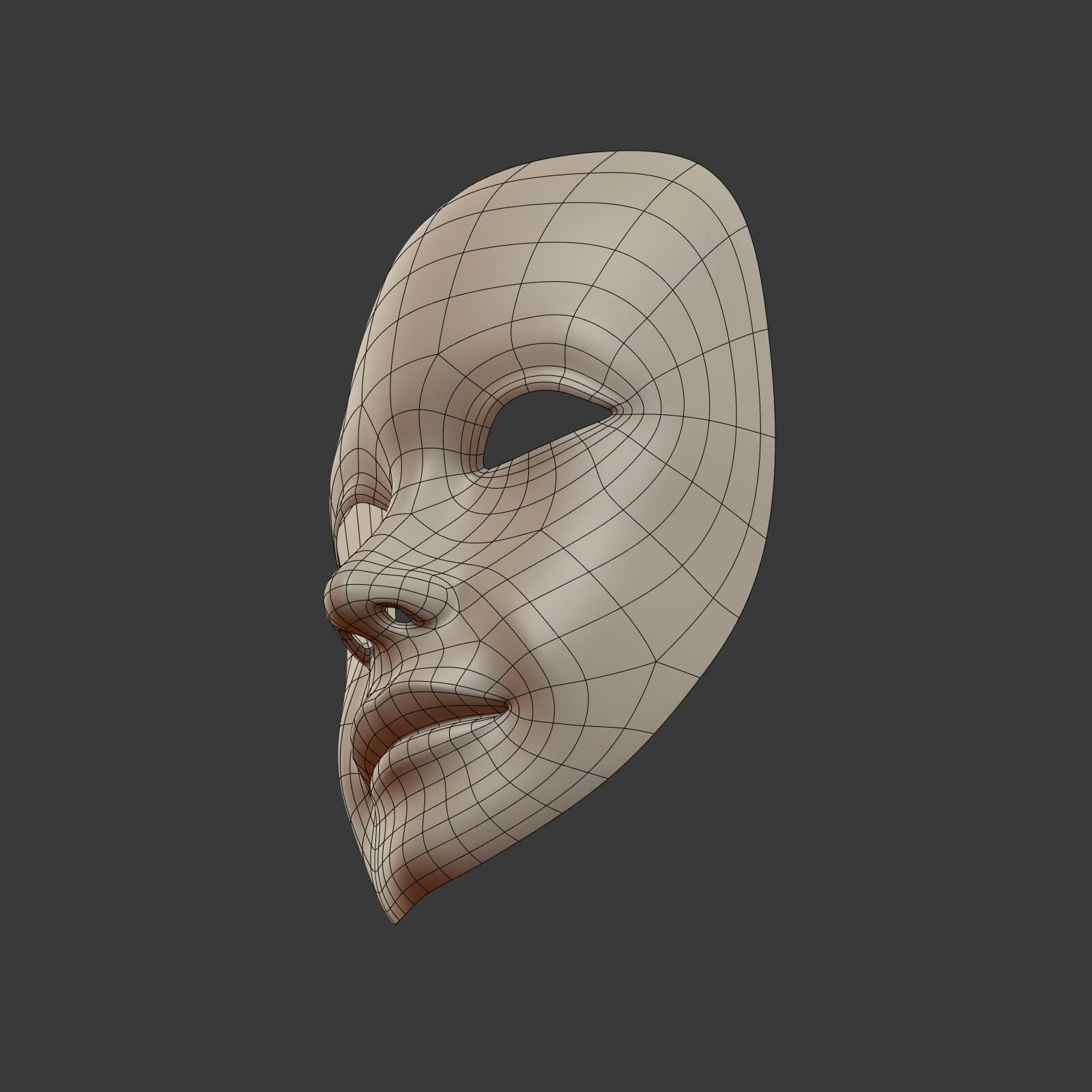 Theater Mask With Neutral Expressions V2 - 3D Model by Ocstard
