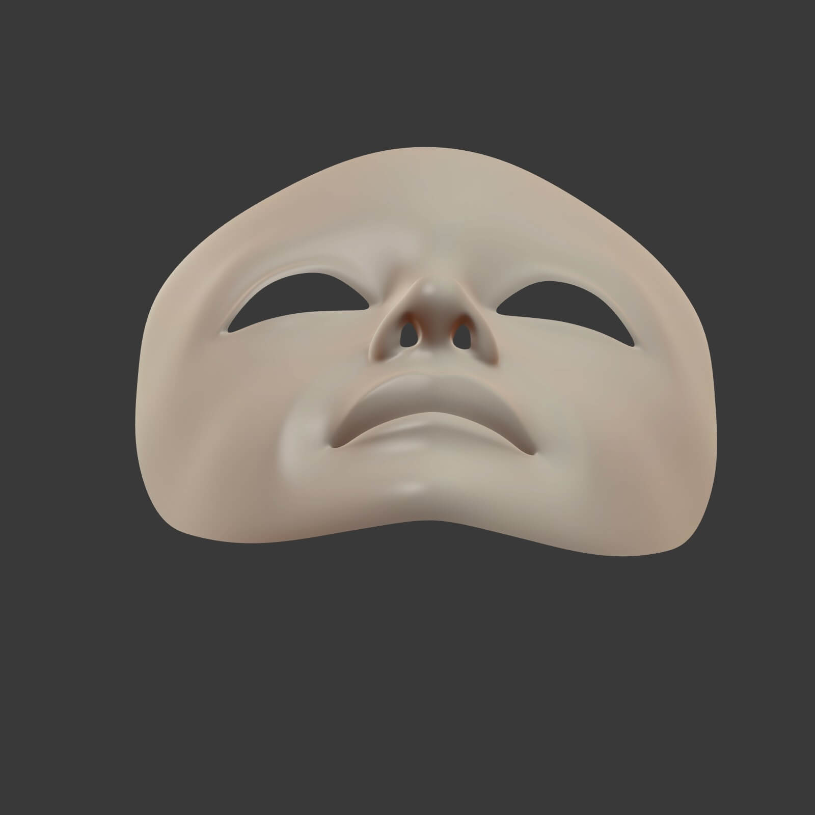 Theater Mask With Neutral Expressions V2 - 3D Model by Ocstard