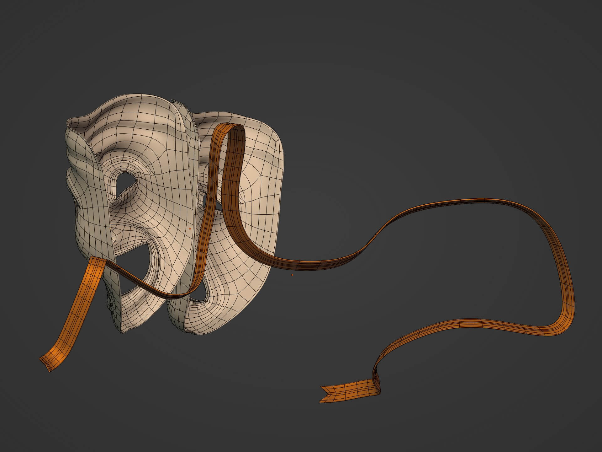 Theater Masks - 3D Model by Ocstard