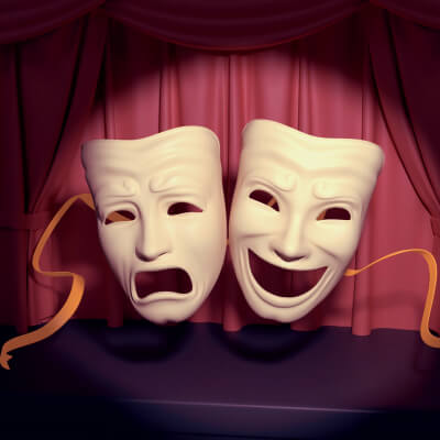 Theater Masks - 3D Model by Ocstard