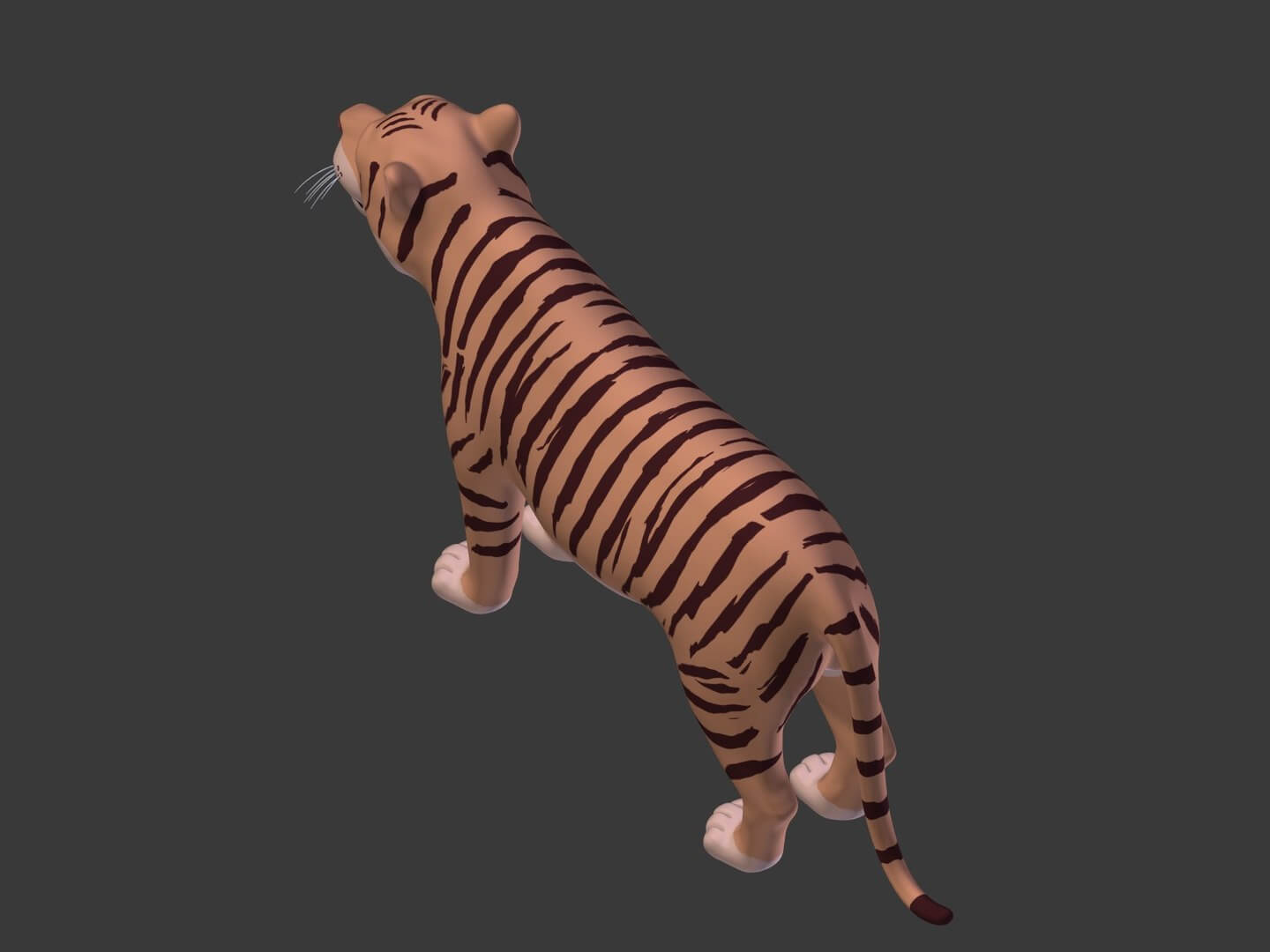 Cartoon Tiger - 3D Model by Ocstard
