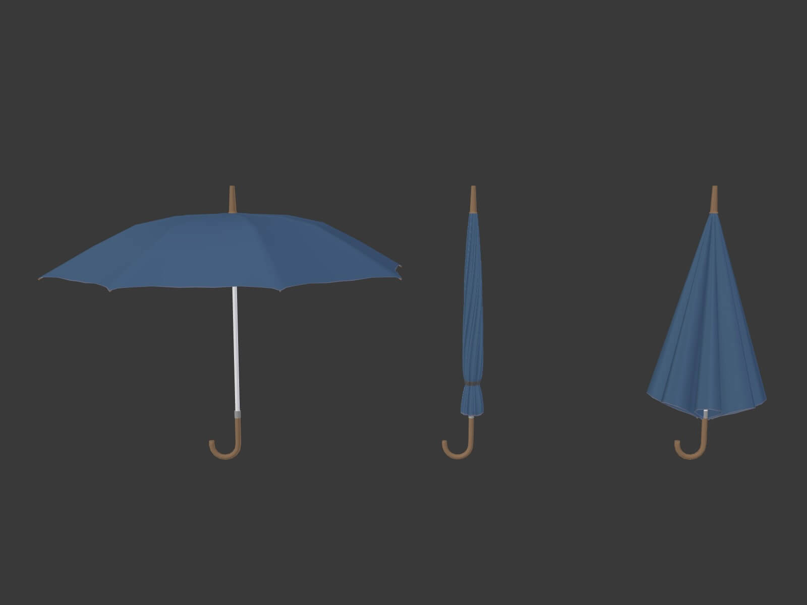 Umbrella - LowPoly 3D Model by Ocstard