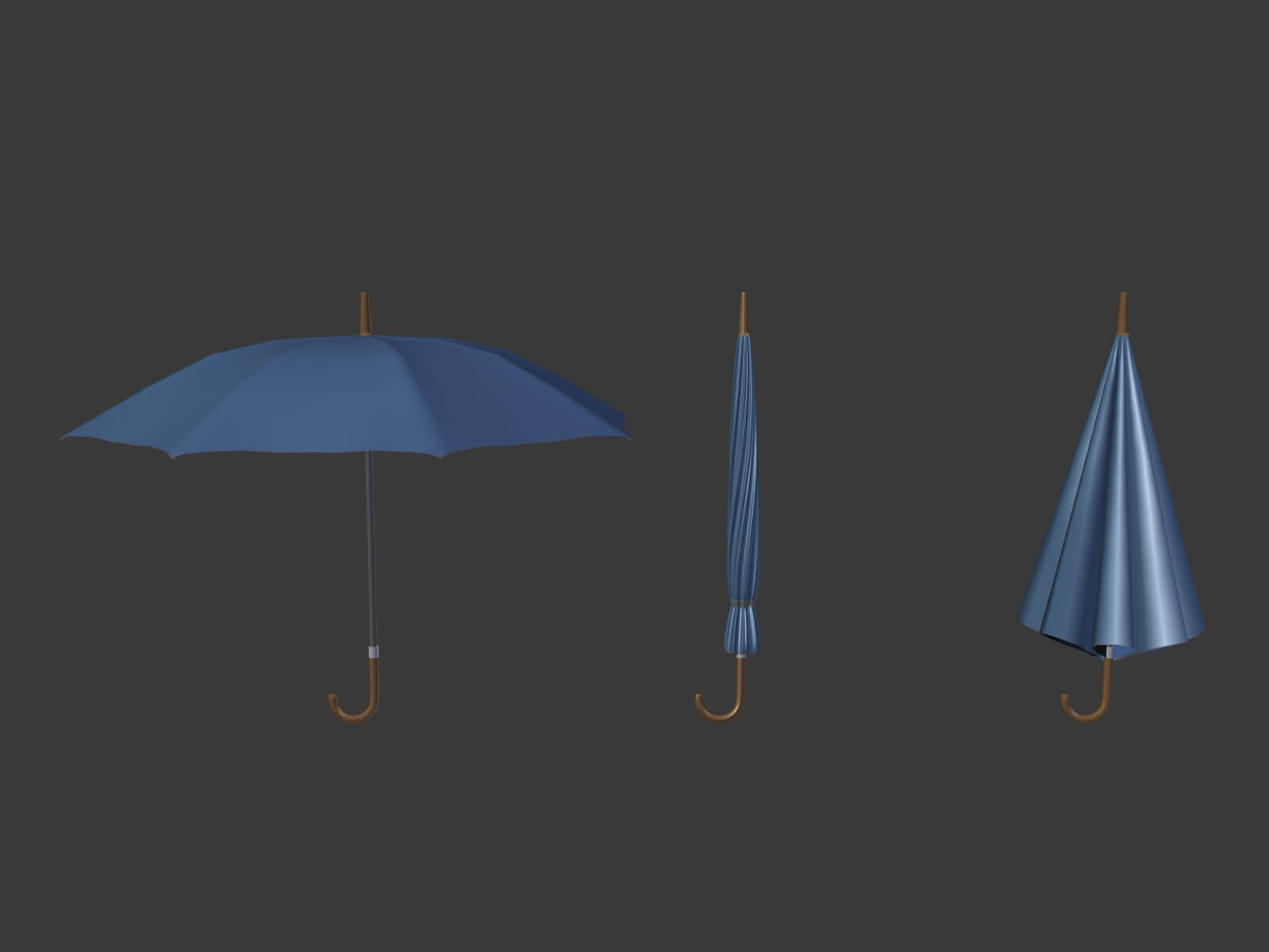 Umbrella - LowPoly 3D Model by Ocstard