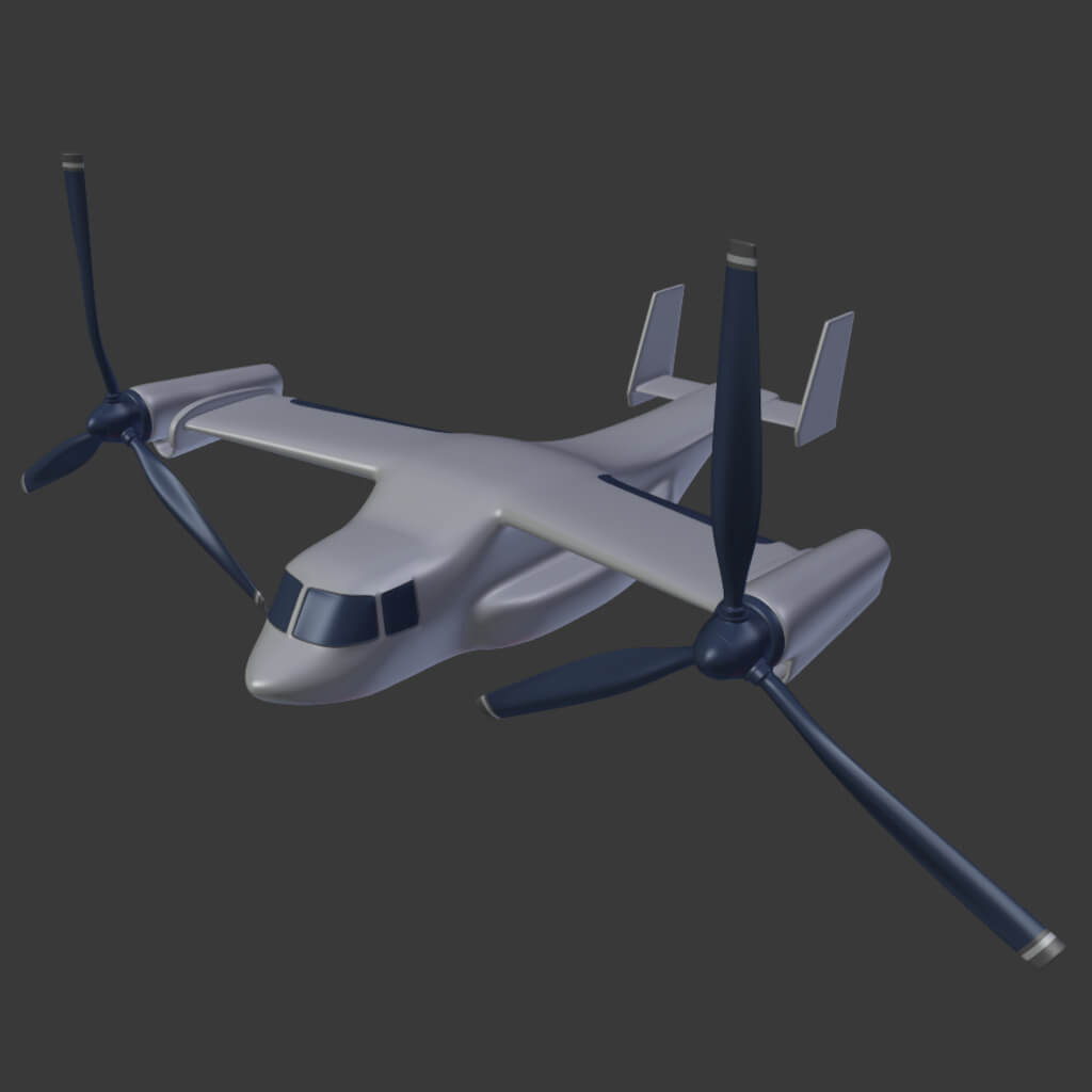 Aircraft Vtol - 3D Model by Ocstard